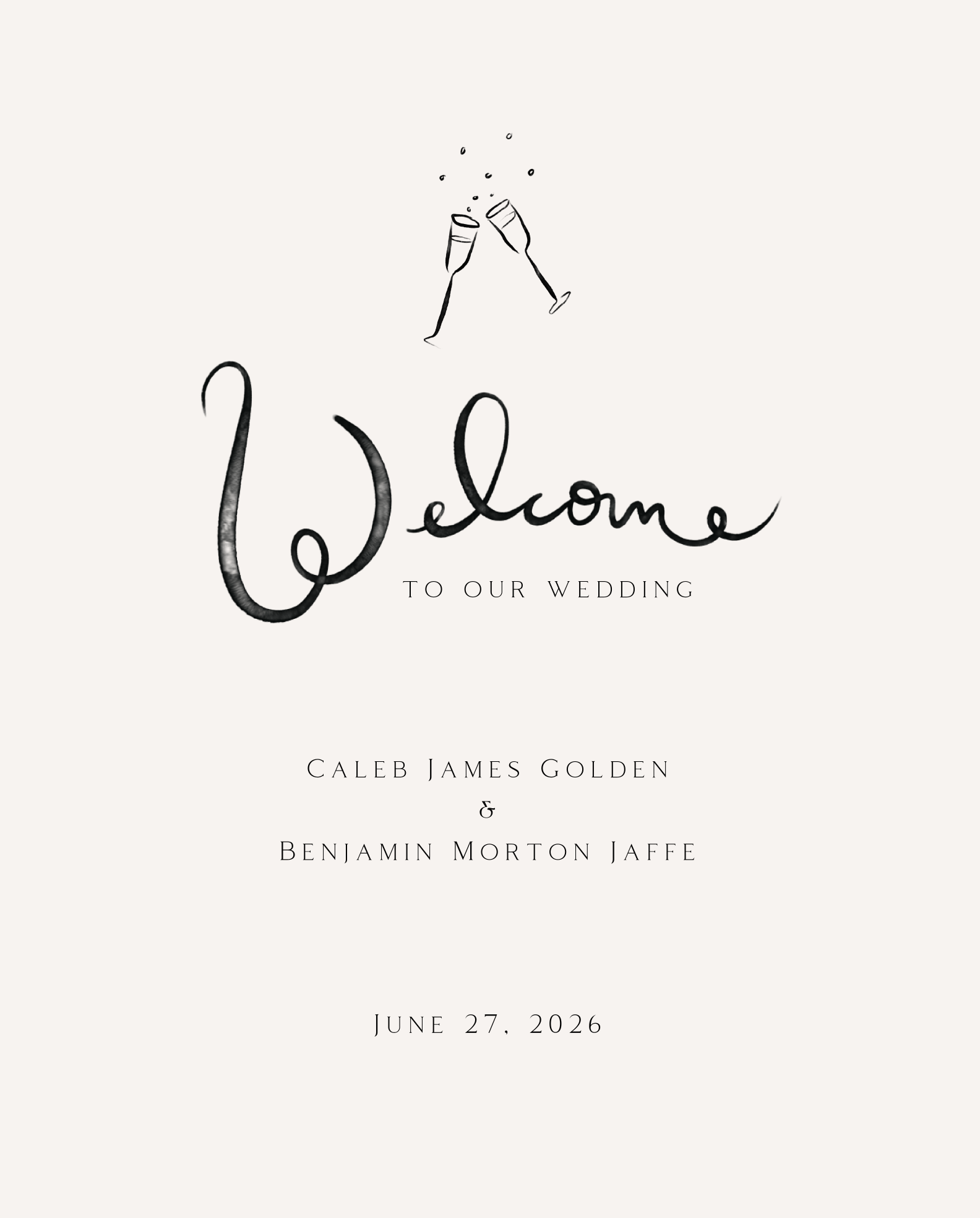 Dunluce Portrait | Light Oatmeal | Zola Wedding Signs