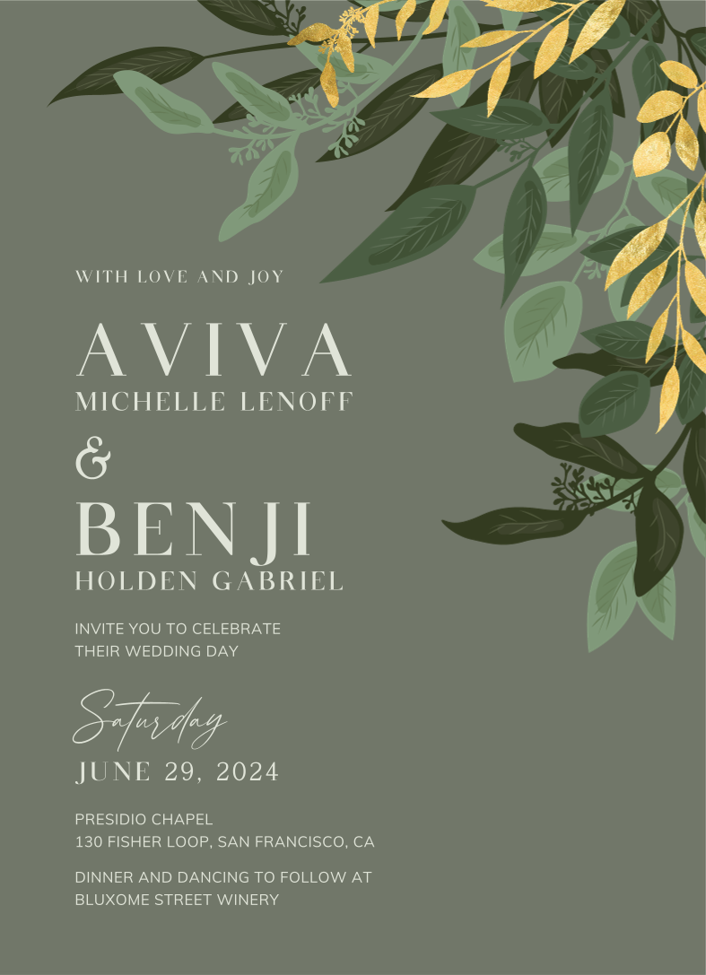 Summerlin Corner Foil | Dark Sage | Zola Wedding Invitations