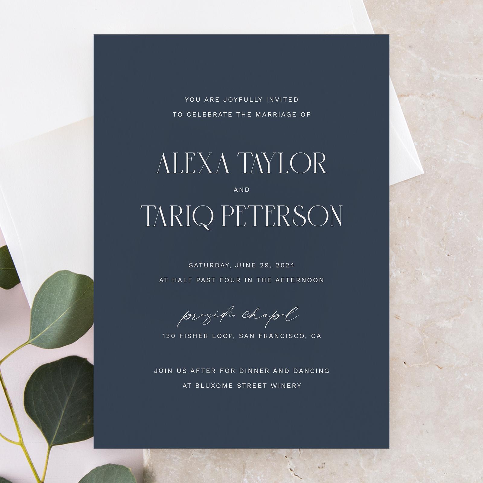 Zola Wedding Invitations - Roberts Portrait