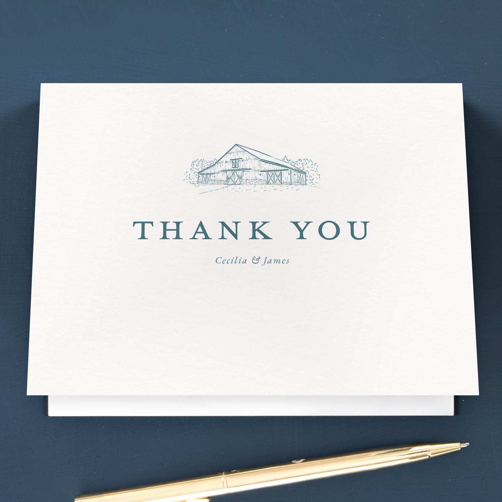 Zola Thank You Cards - Millbrook Landscape