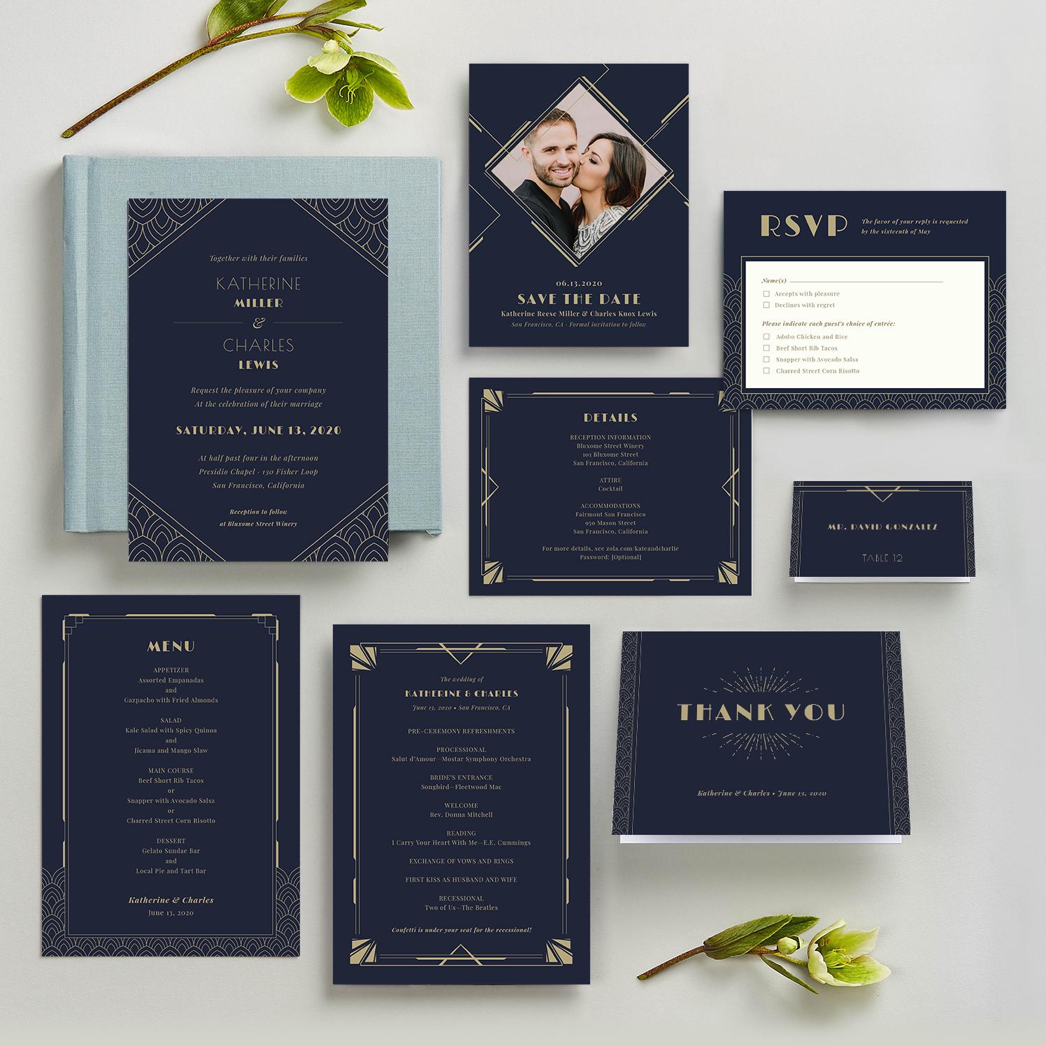 Zola Wedding Invitations - Baker Corner