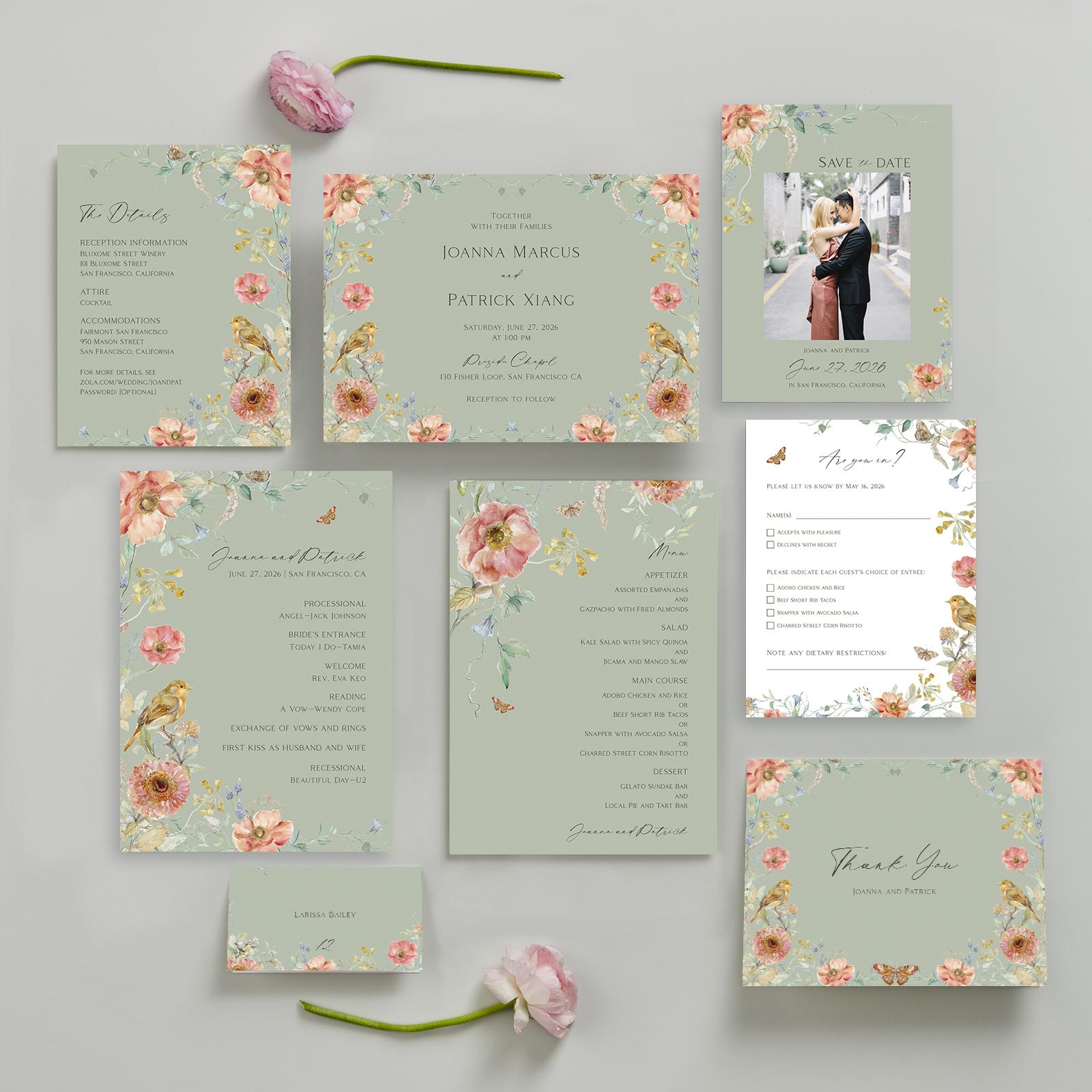 Zola Wedding Invitations - Aurelia Landscape