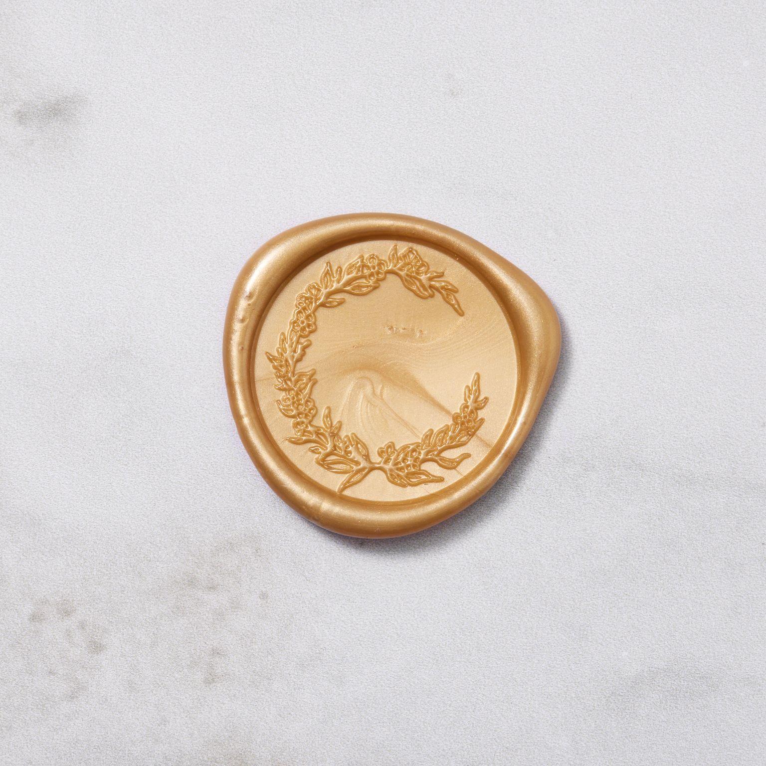 Floral Wreath | Prosecco Gold | Zola Wax Seals