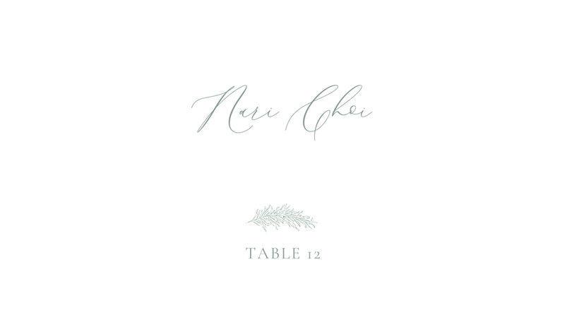 Mathias | Rich Sage | Zola Wedding Place Cards