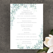 Farnham | Blue Sage | Zola Wedding Programs