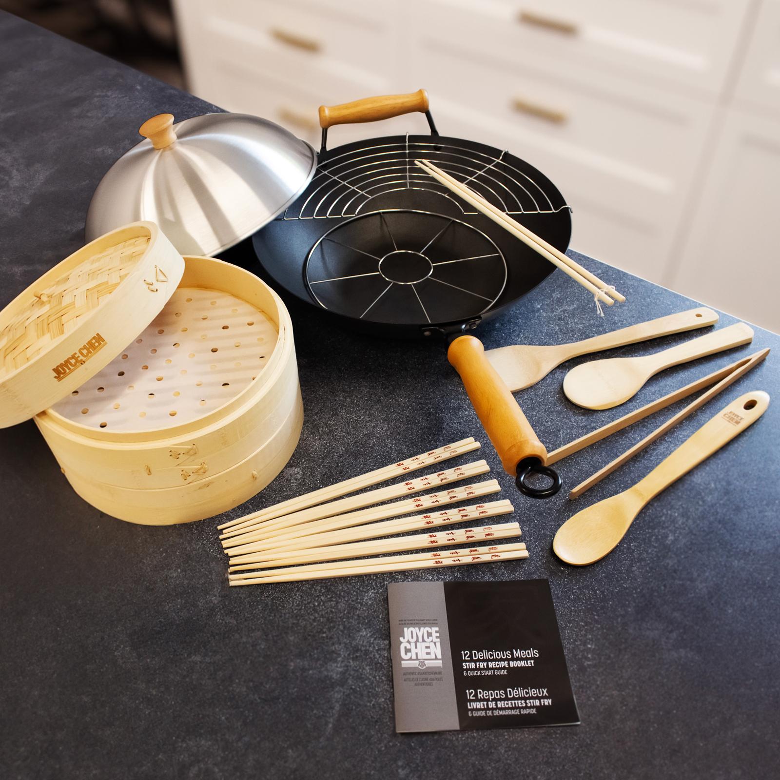 Joyce Chen, Professional Series 13-Piece Nonstick Wok Set | Zola