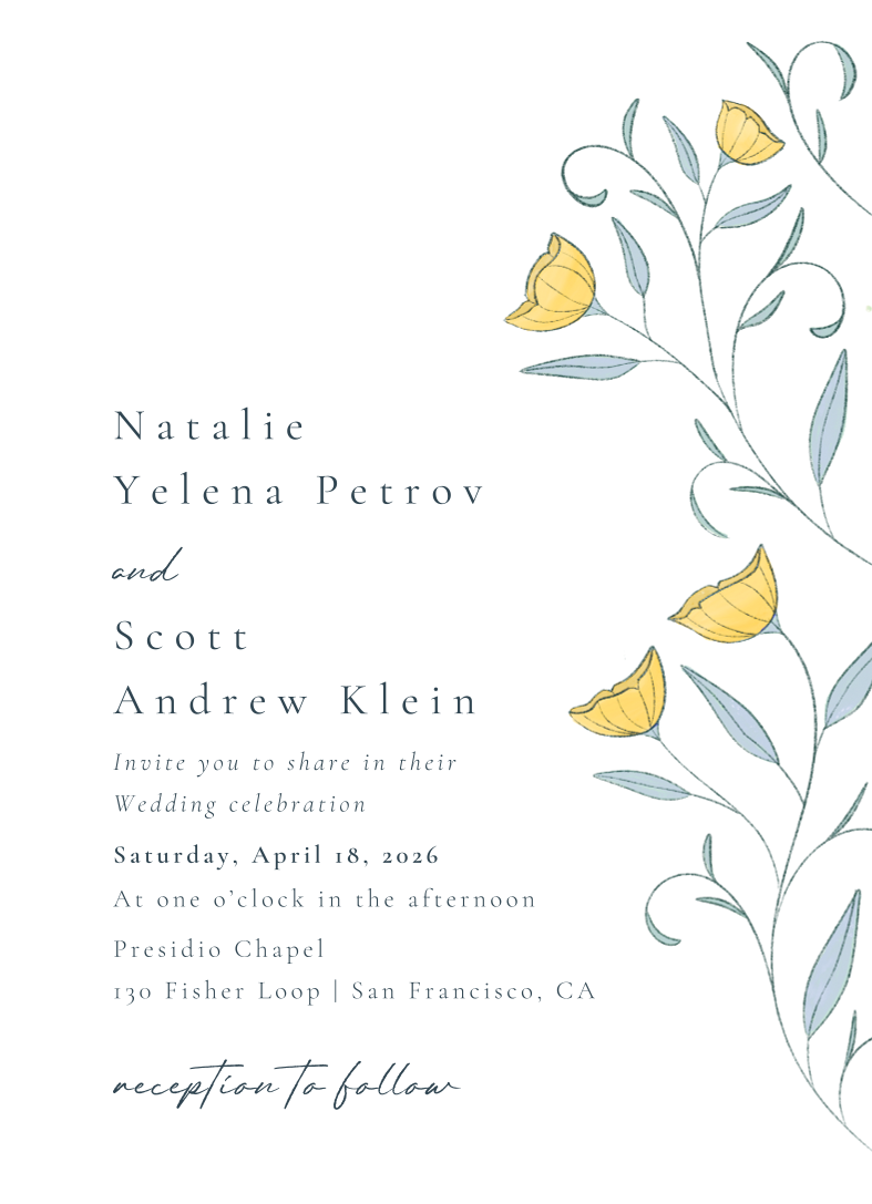 Sinfonia Portrait | White | Zola Wedding Invitations