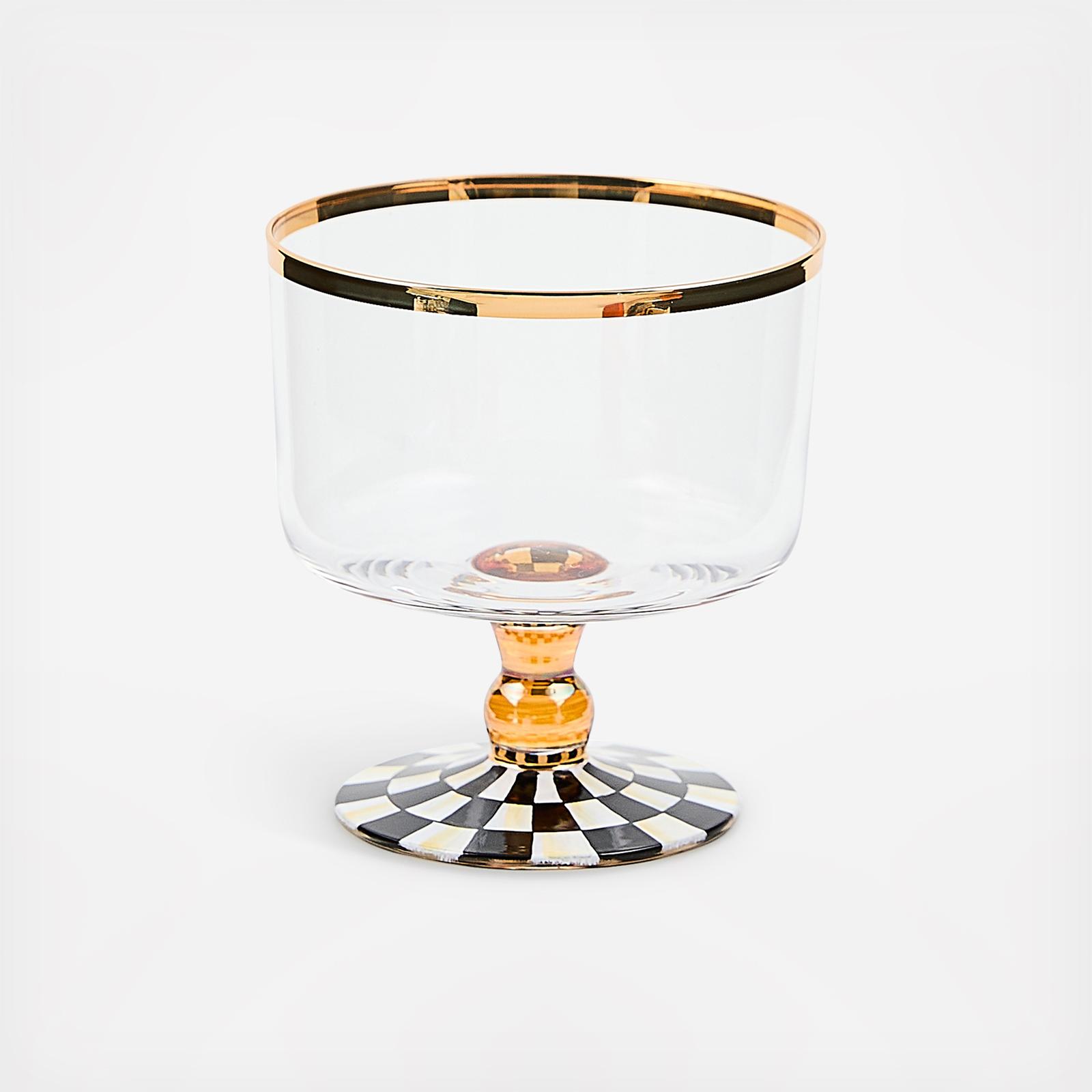MacKenzie-Childs, Courtly Check Glass Sorbet | Zola