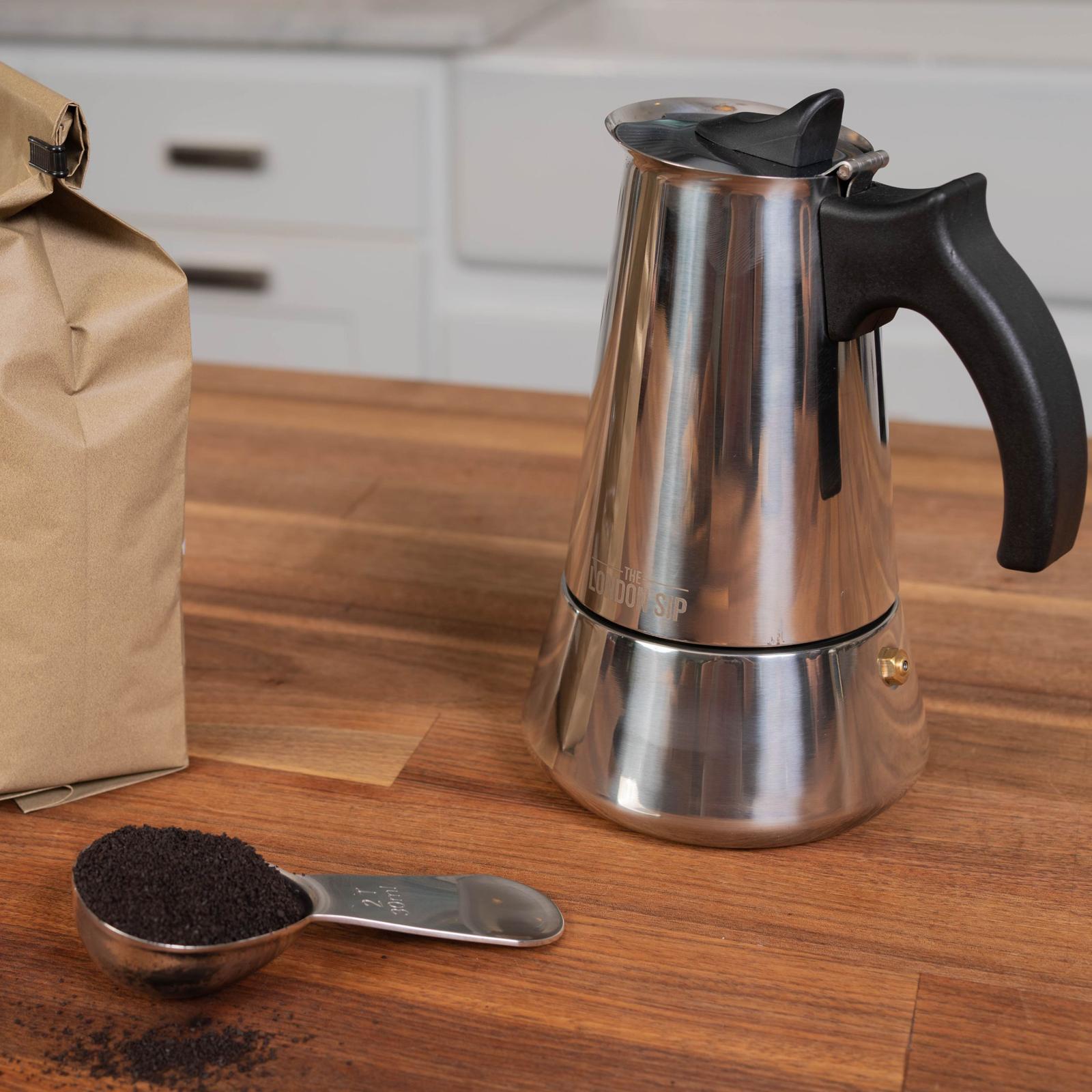The London Sip, Espresso Maker & Coffee Spoon Set | Zola