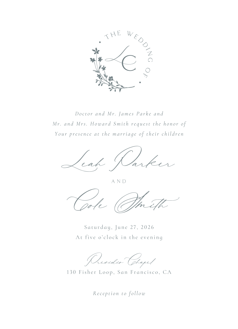 Zola Wedding Invitations - Wildbloom Classic