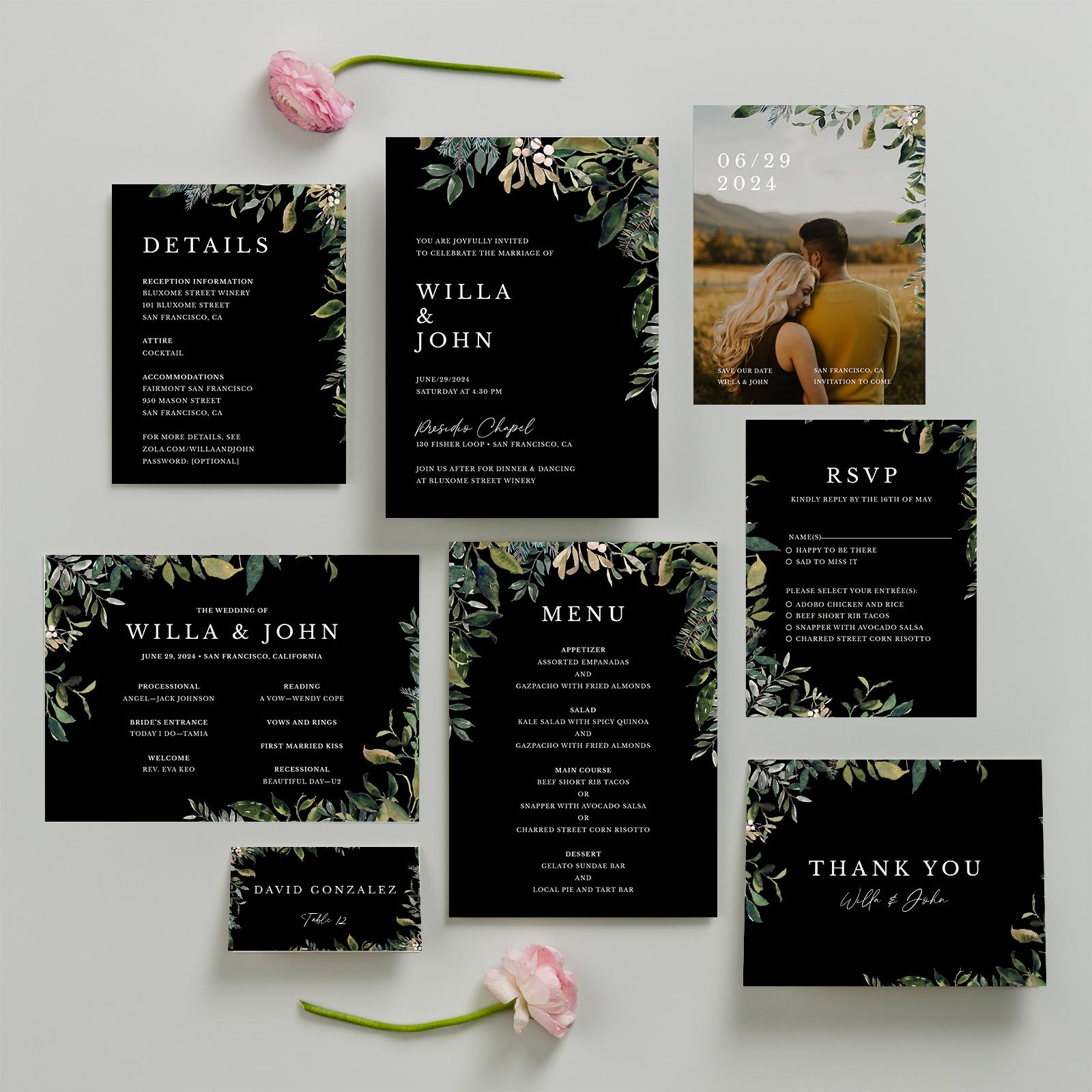 Zola Wedding Invitations - Buxton Classic