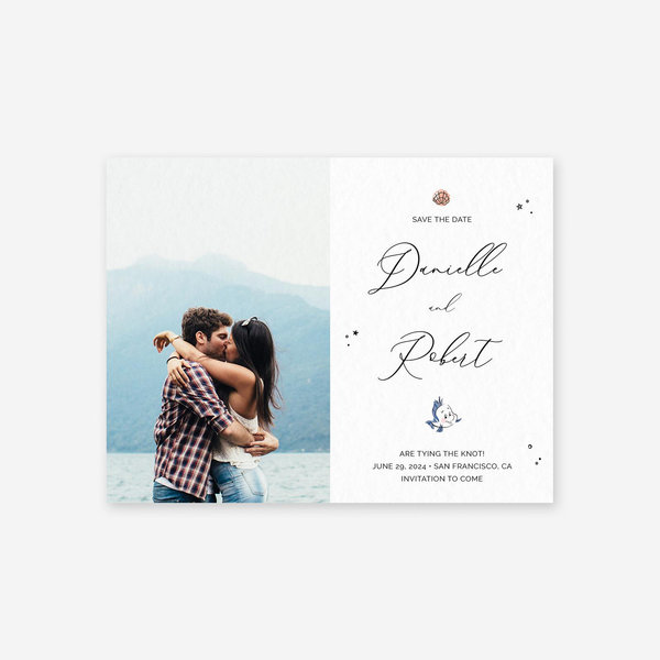 Little Mermaid Classic Photo | Zola Save The Dates