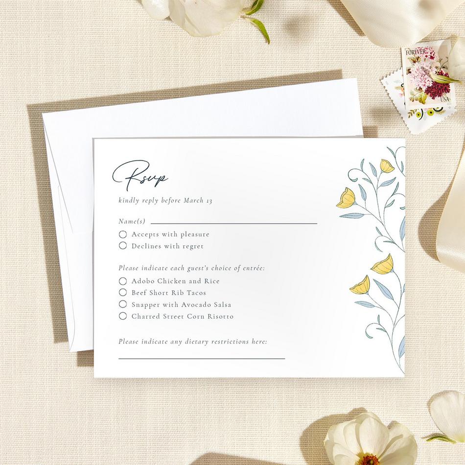 Sinfonia Portrait | White | Zola Wedding Invitations