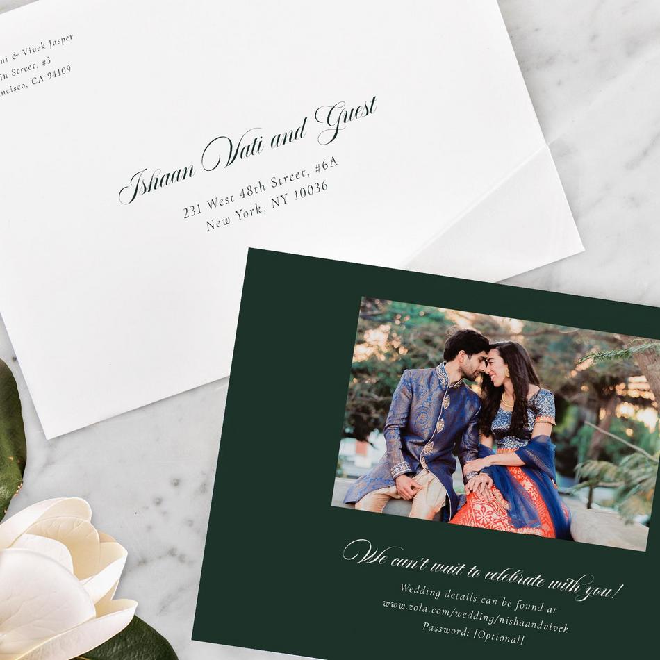 Grazio Photo | Dark Forest | Zola Wedding Invitations