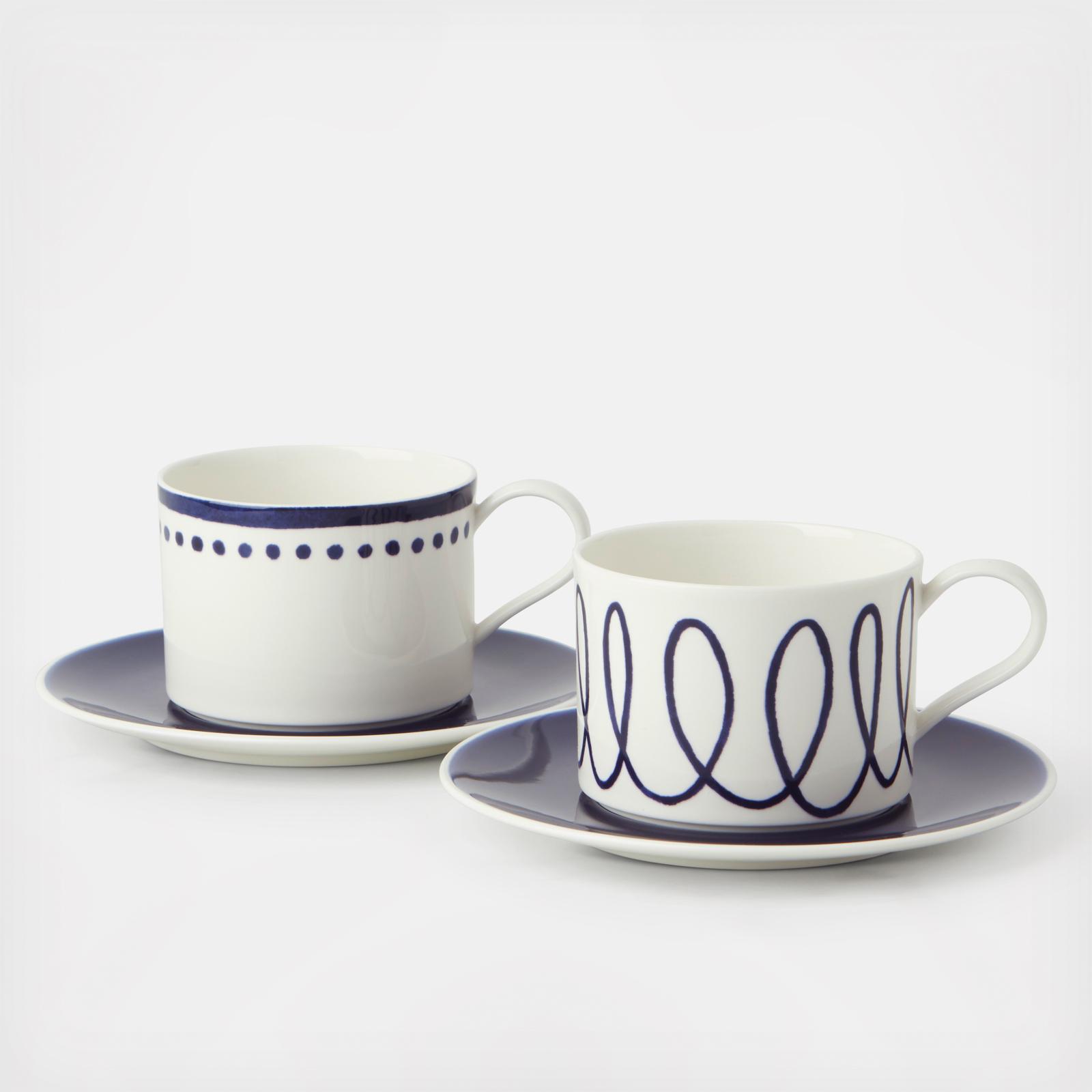 kate spade new york, Charlotte Street Cup & Saucer, Set of 2 - Zola