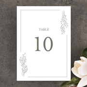 Merrion | Dark Sage | Zola Wedding Table Number