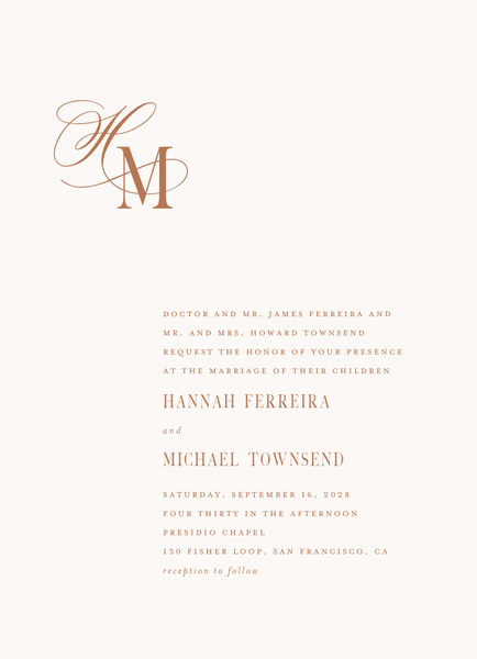 Jalen Classic | Off-White | Zola Wedding Invitations