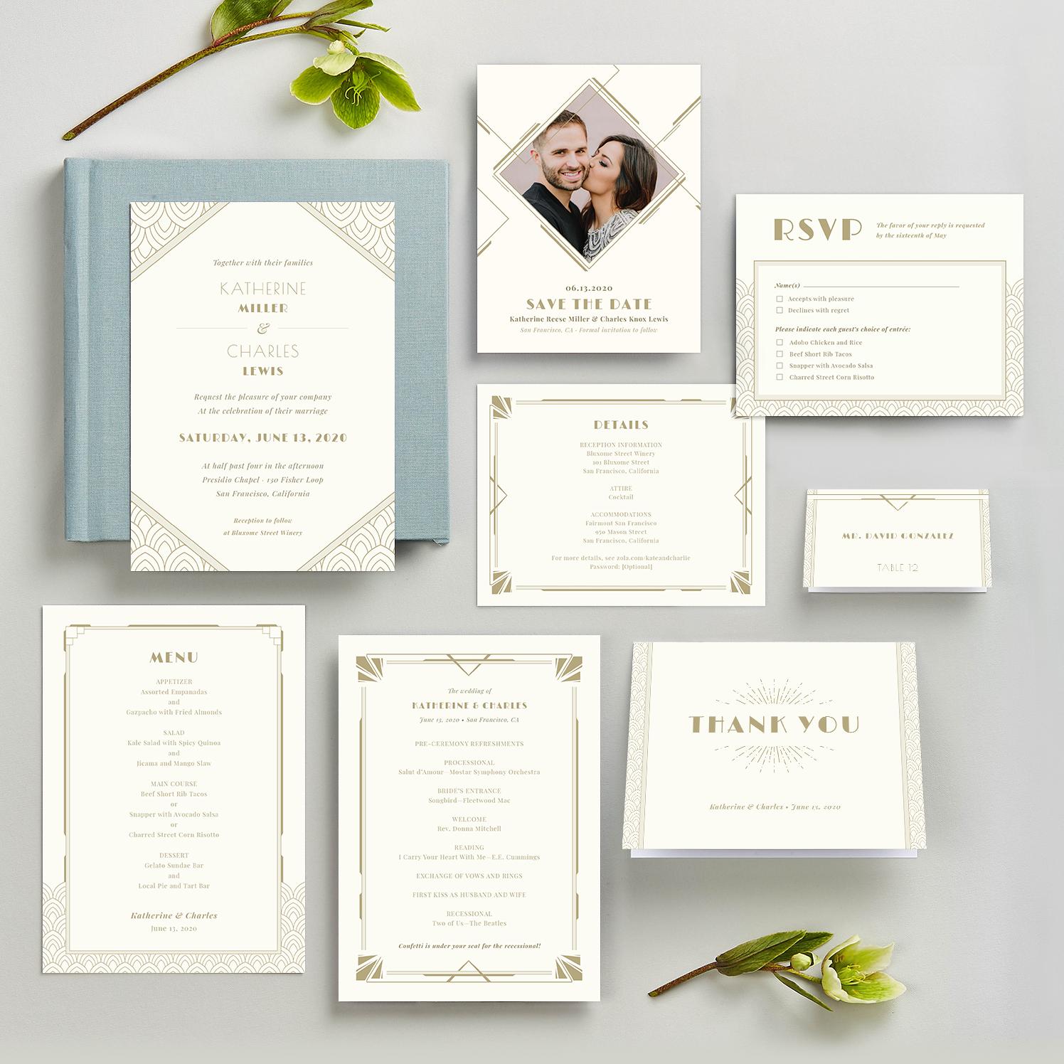 Baker | Ivory | Zola Wedding Programs