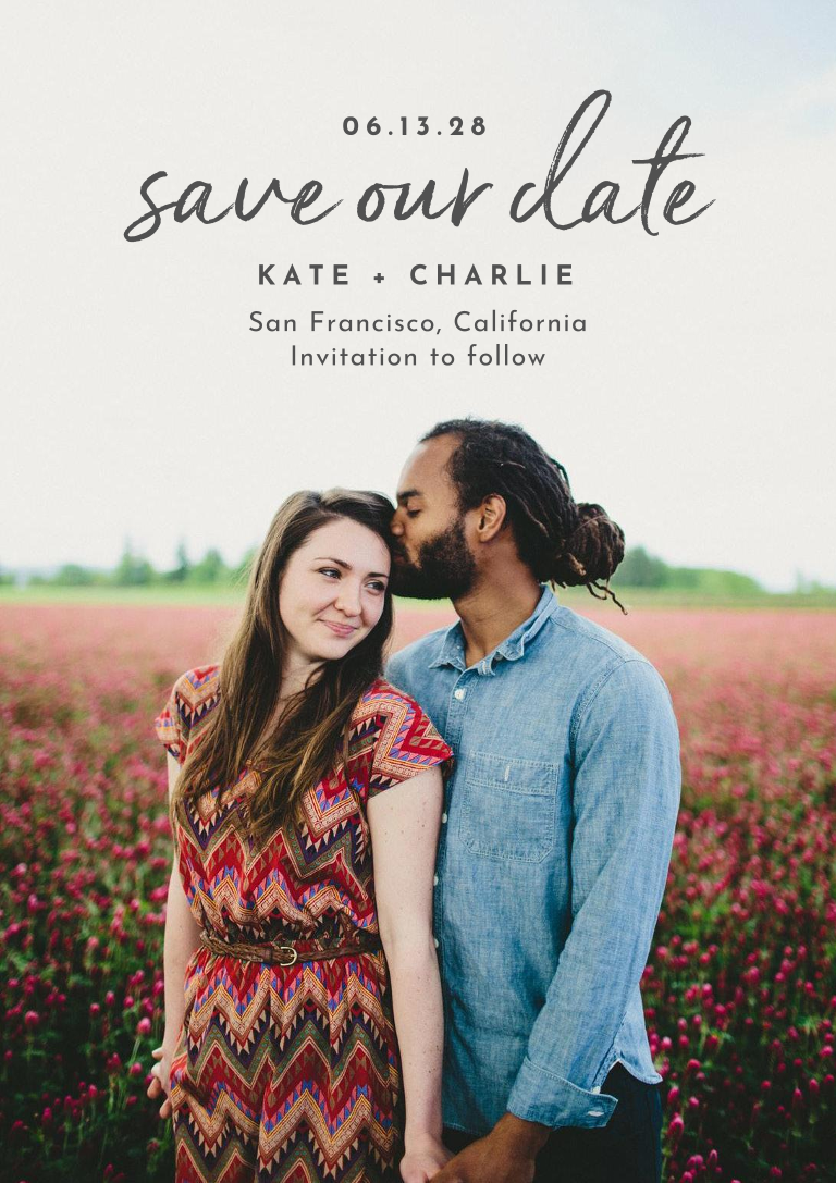 Riverside Type | Black | Zola Save The Dates