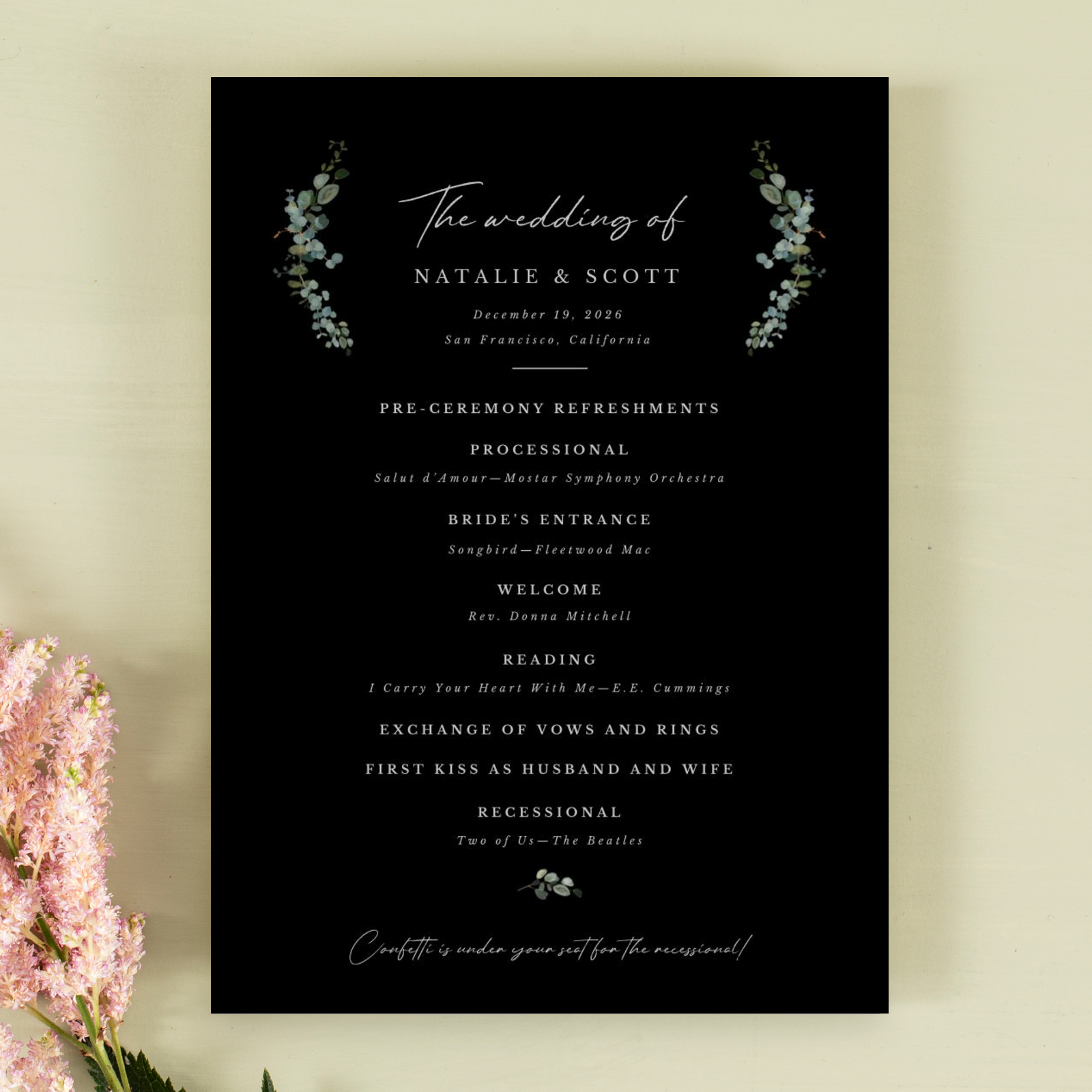 Zola Wedding Programs - Verde