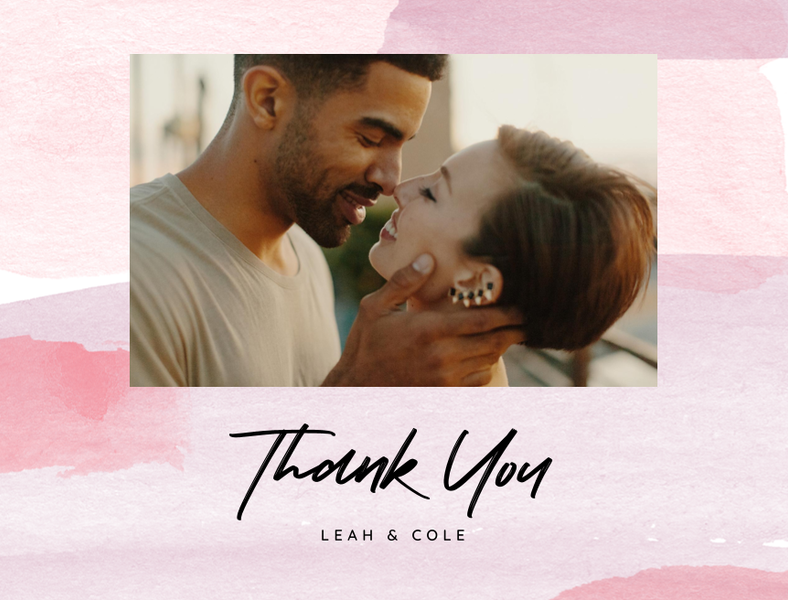 Bailey Photo | Soft Rose | Zola Thank You Cards