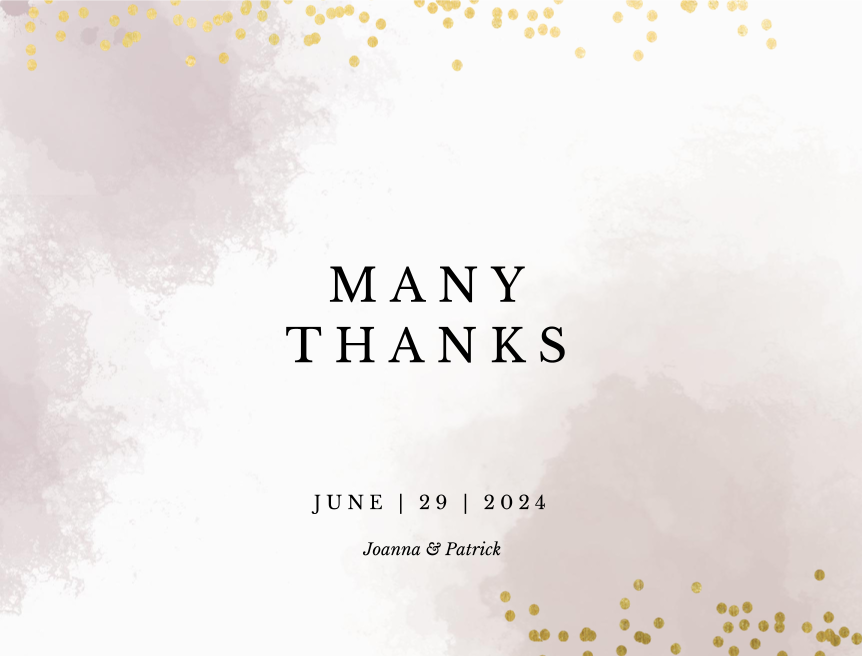 Misty Type Foil | Pale Taupe | Zola Thank You Cards