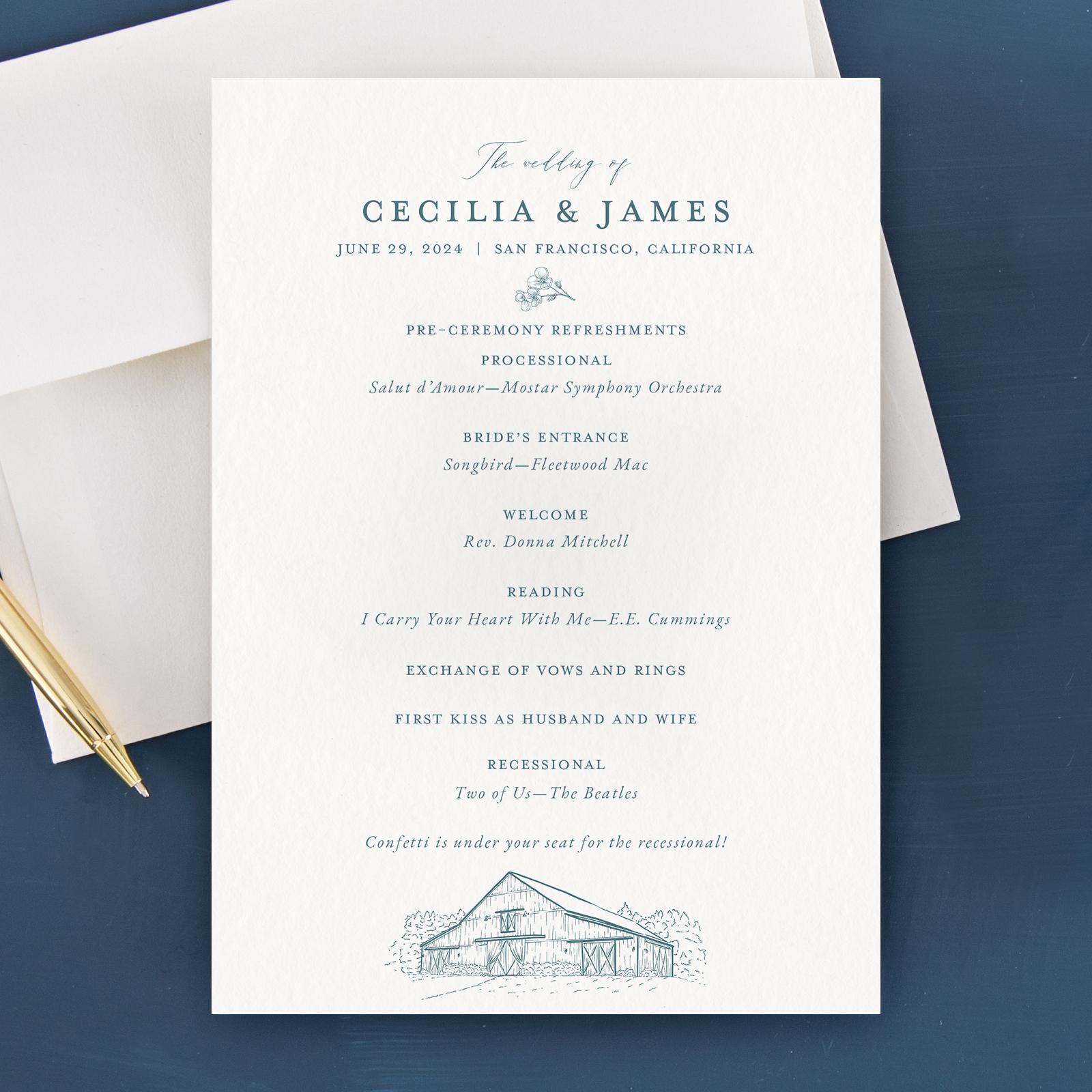 Zola Wedding Programs - Millbrook