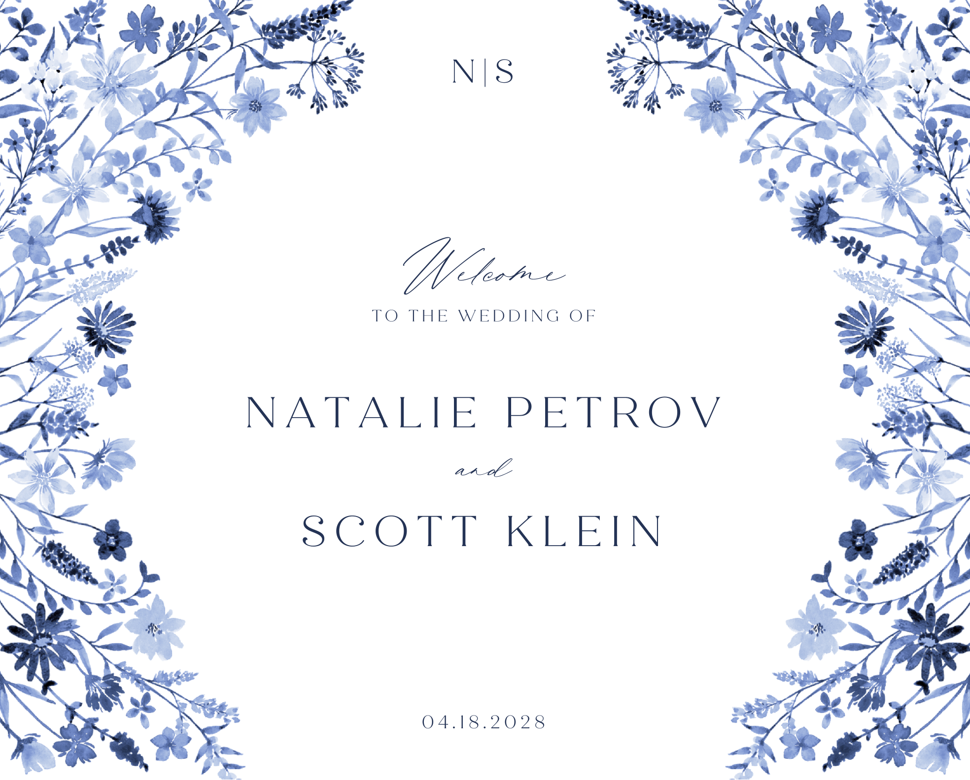 Spasso Landscape | Midnight Blue | Zola Wedding Signs