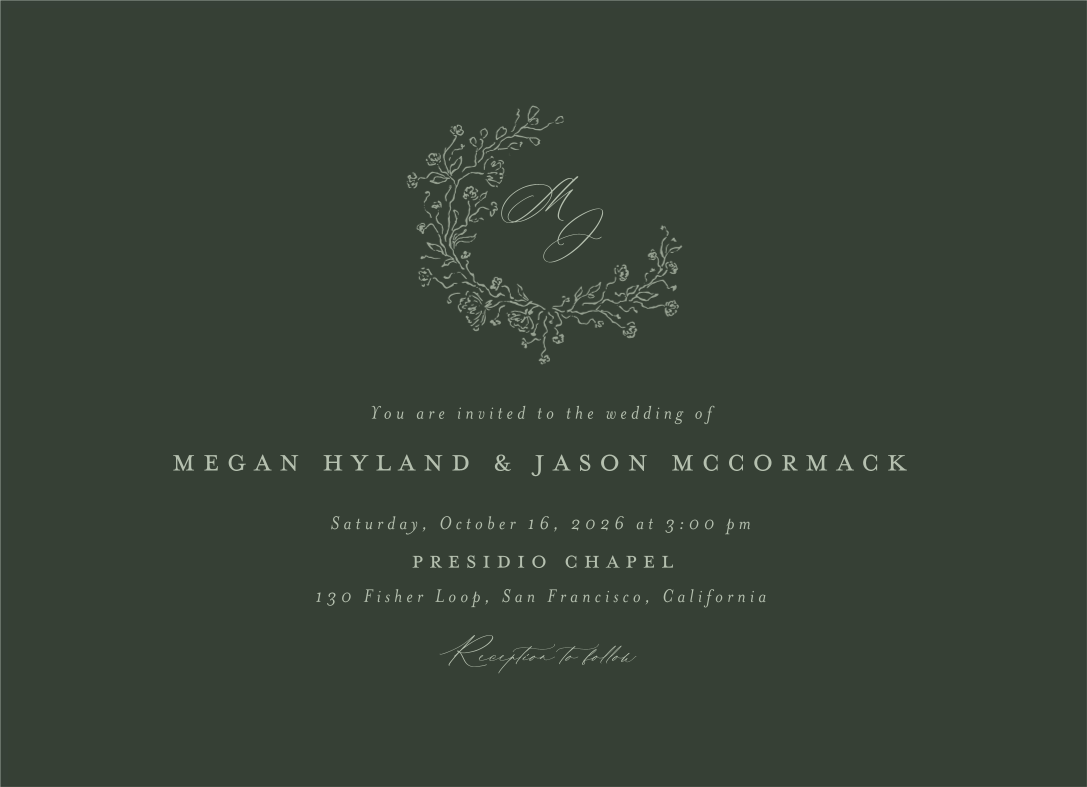 Sequoia Landscape | Deep Forest | Zola Wedding Invitations