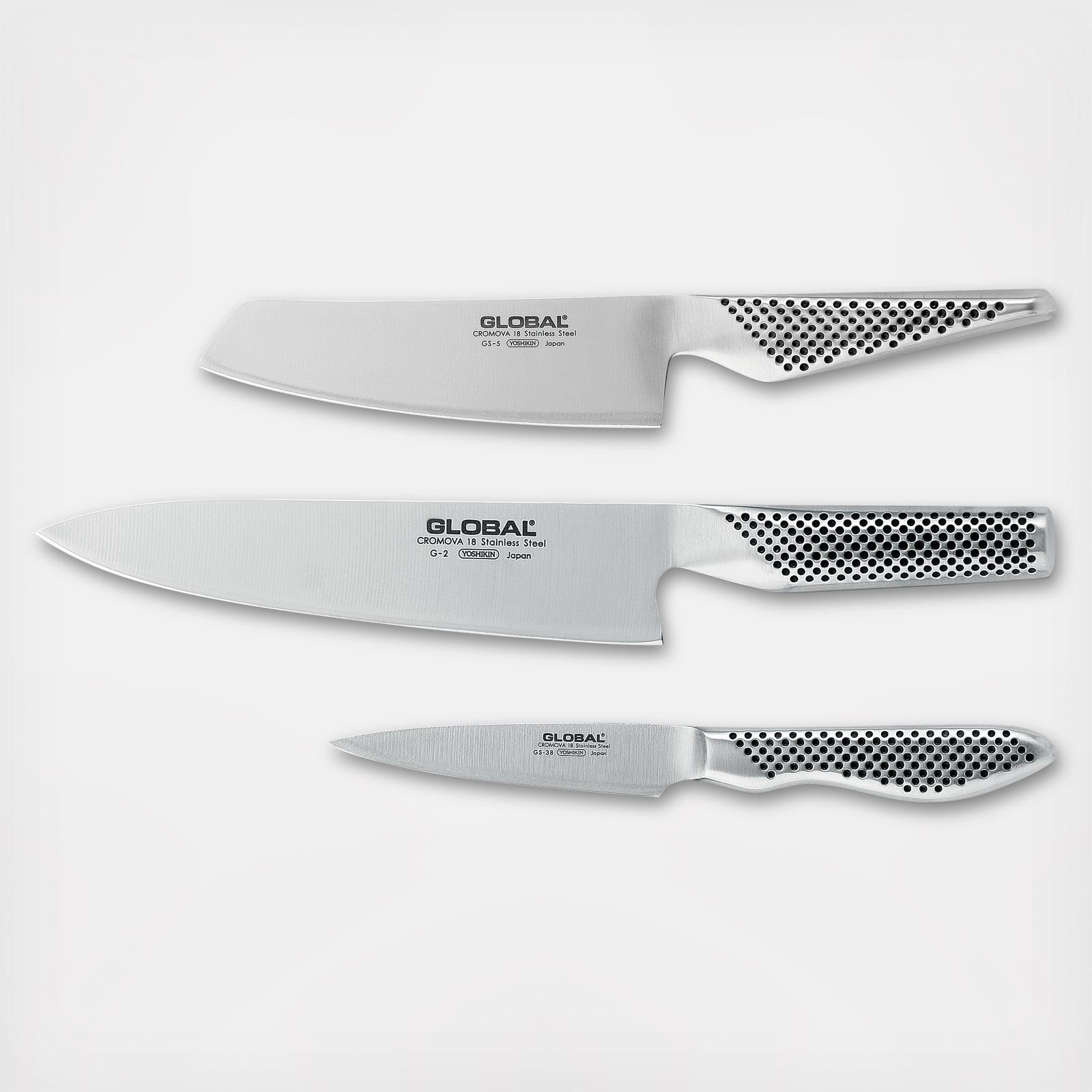 Global, Classic Starter Knife Set, 3-Piece | Zola