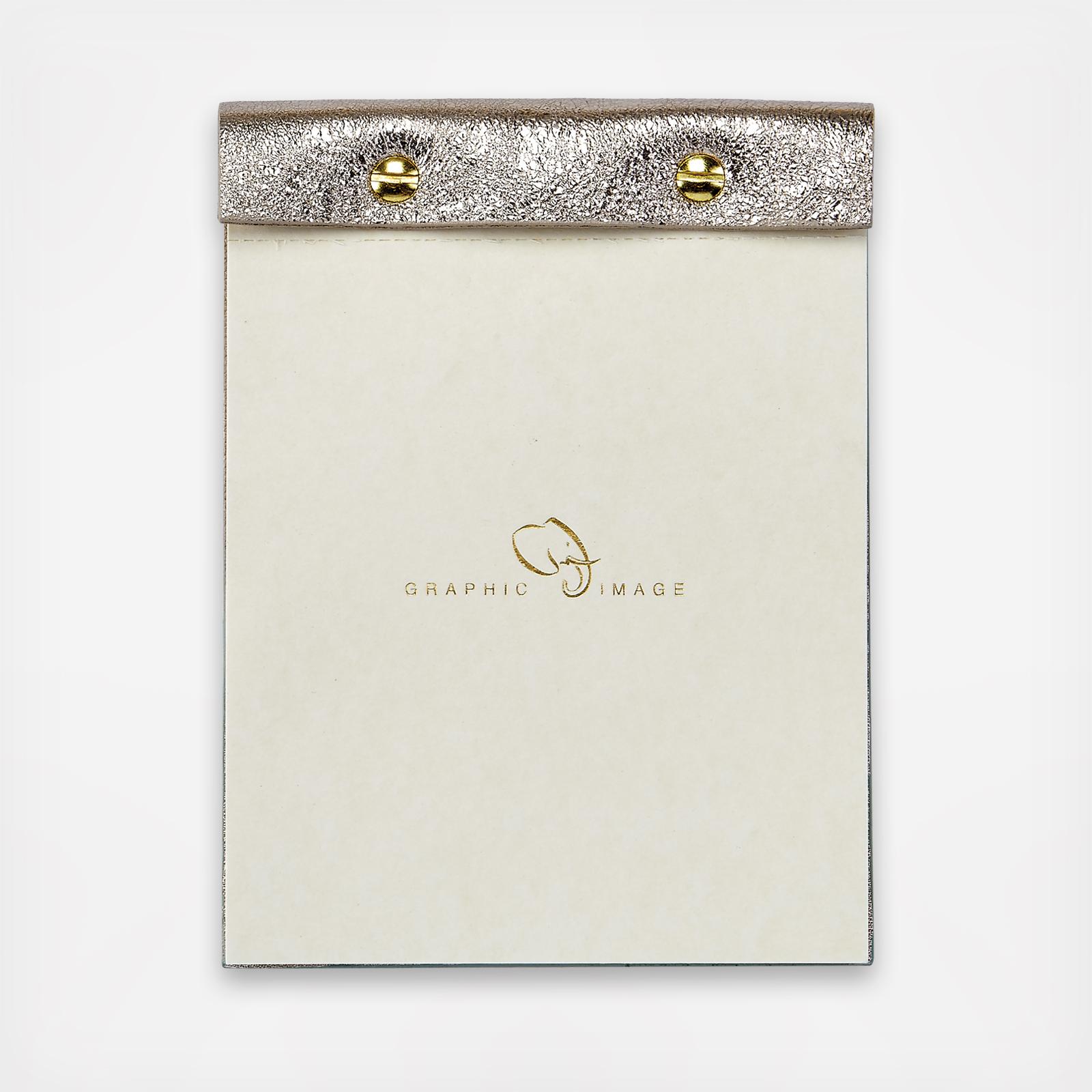 Graphic Image, Metallic Leather Notepad | Zola