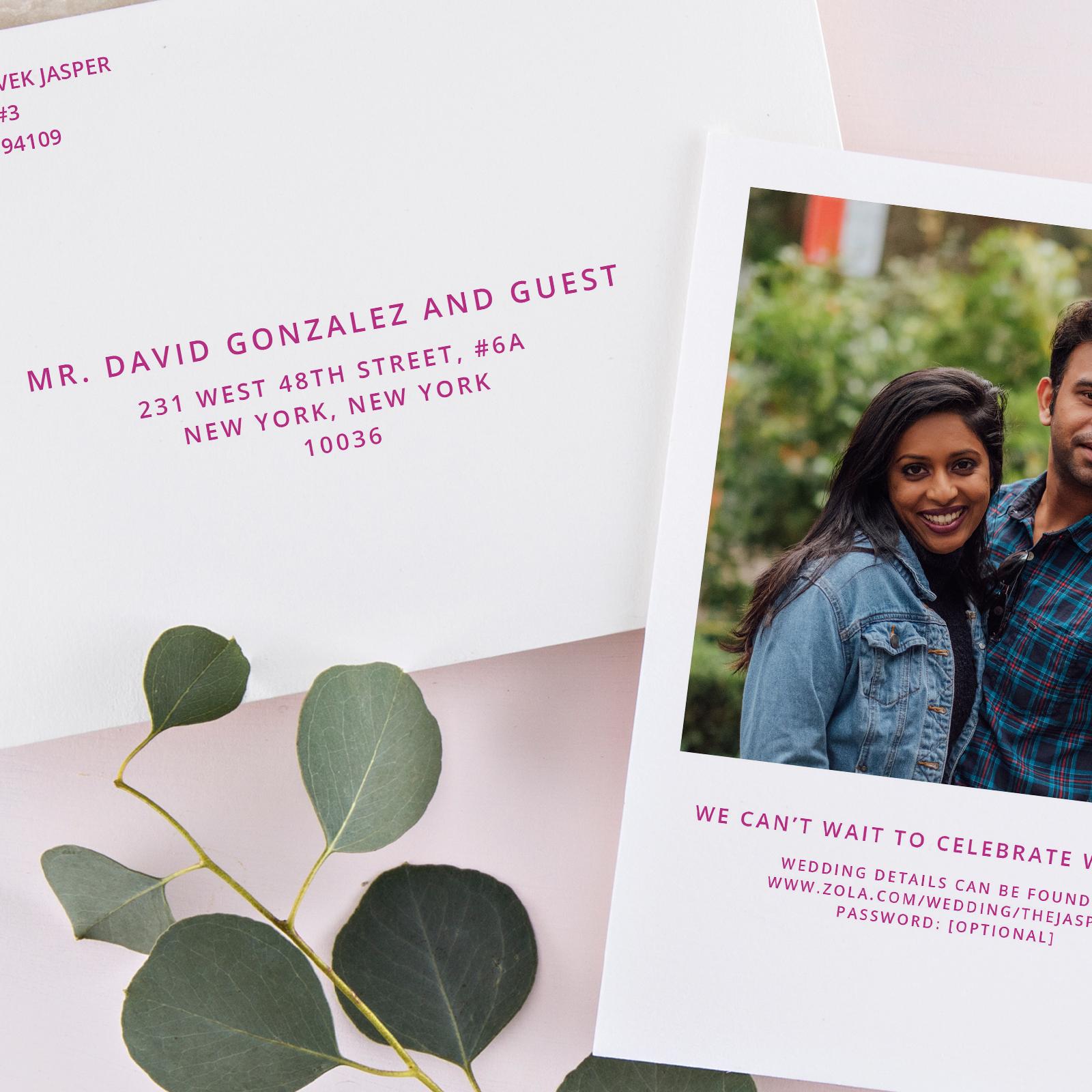 Zola Wedding Invitations - Sona Portrait Foil