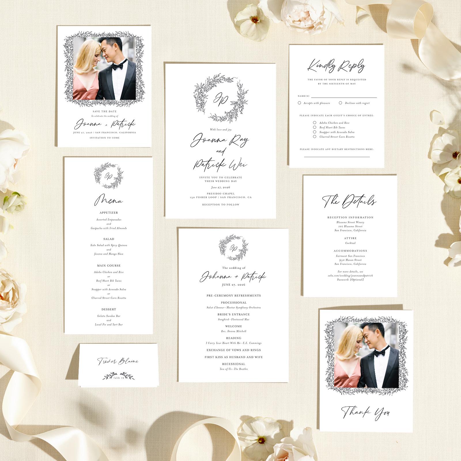 Zola Wedding Invitations - Birchwood Portrait