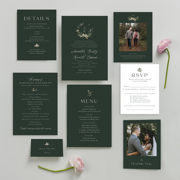 Zola Wedding Invitations - Serenity Portrait