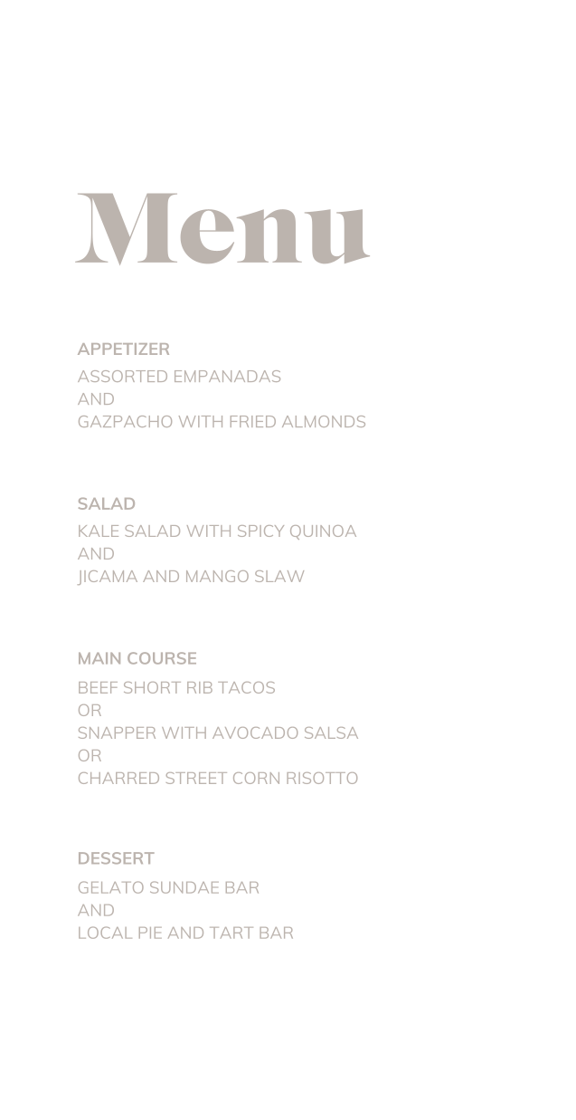Everett Letterpress | Oatmeal | Zola Wedding Menus
