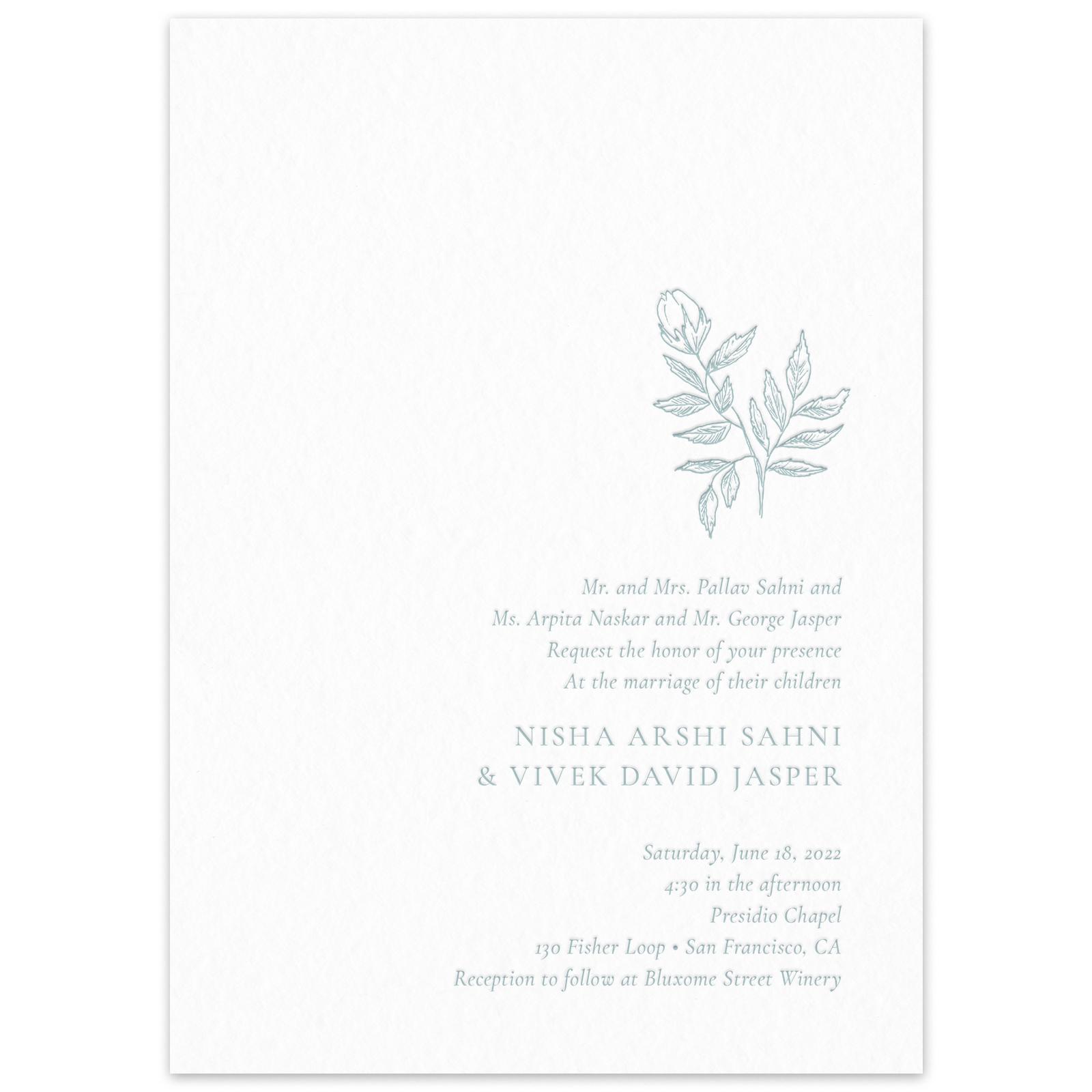 Zola Invites + Paper, Invitation - Cardinell Stamp Letterpress Single ...