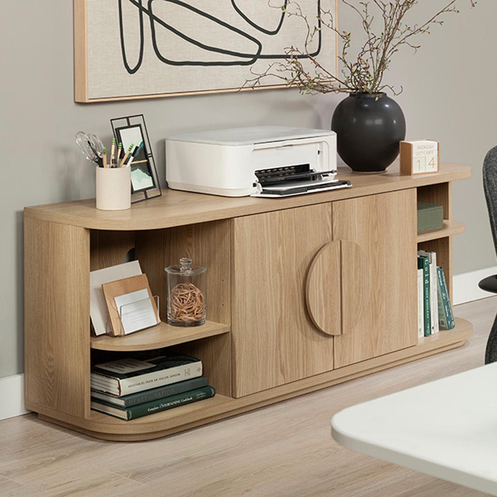 Sauder, Modern TV Credenza with Doors | Zola
