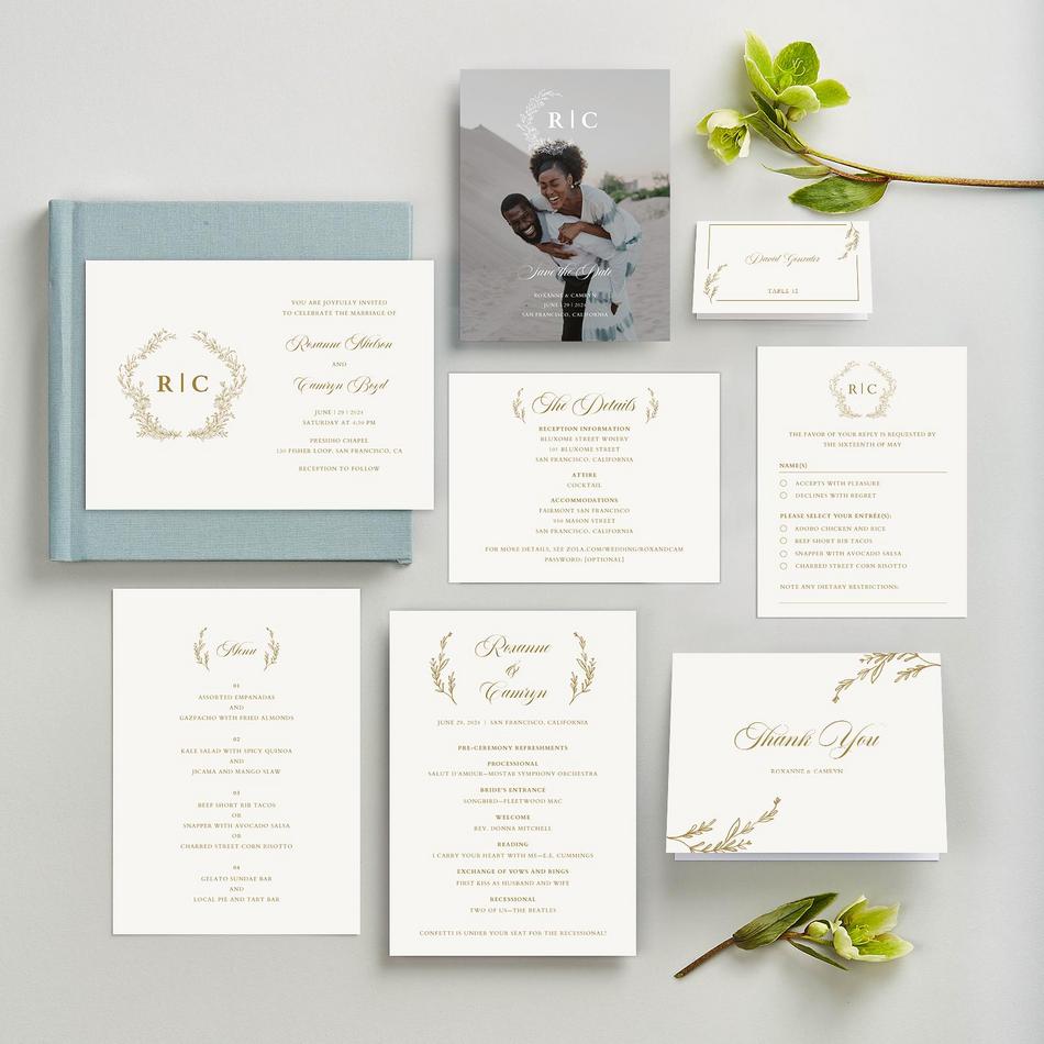 Eleanora | Dusty Cobalt | Zola Wedding Programs