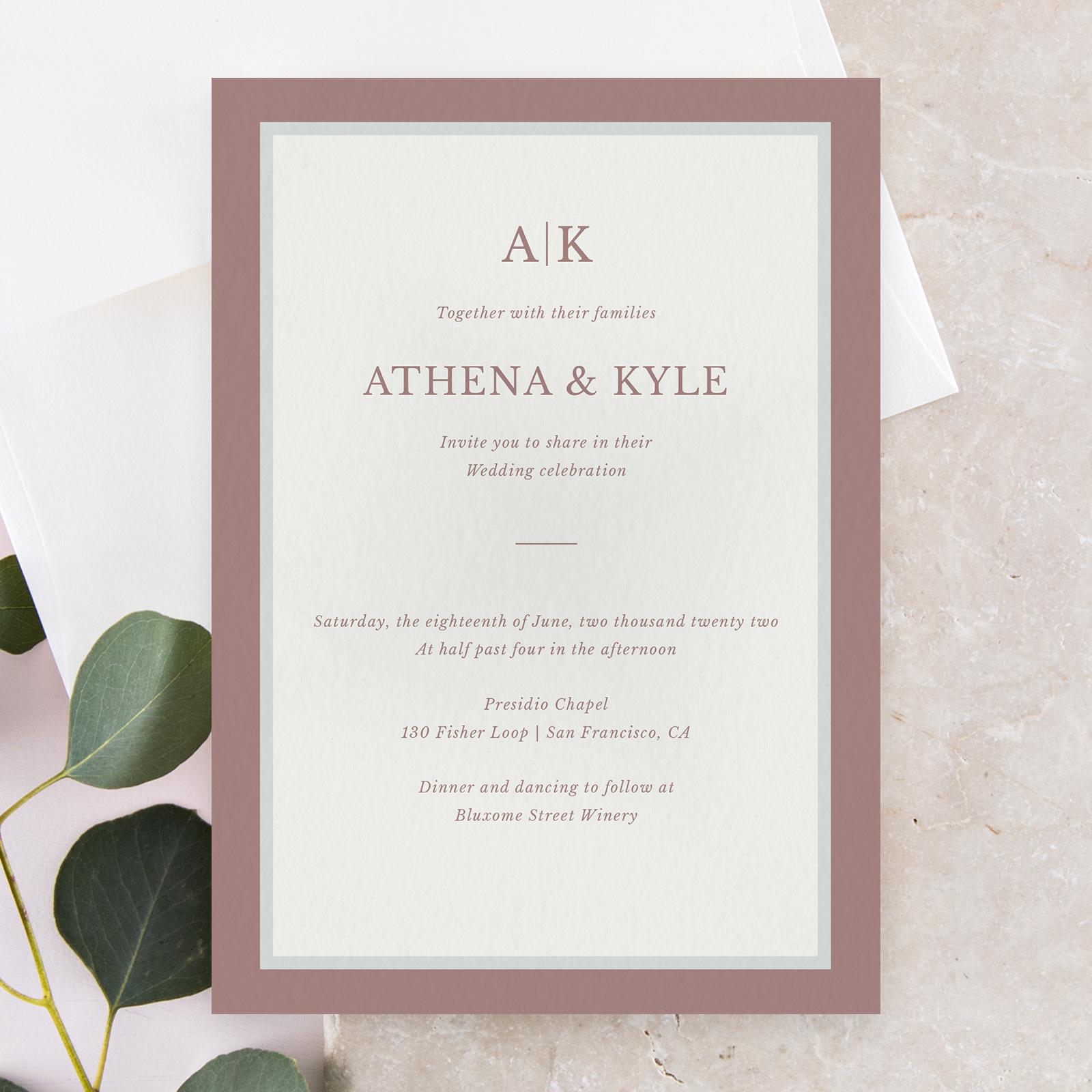 Zola Wedding Invitations - Weyers Frame