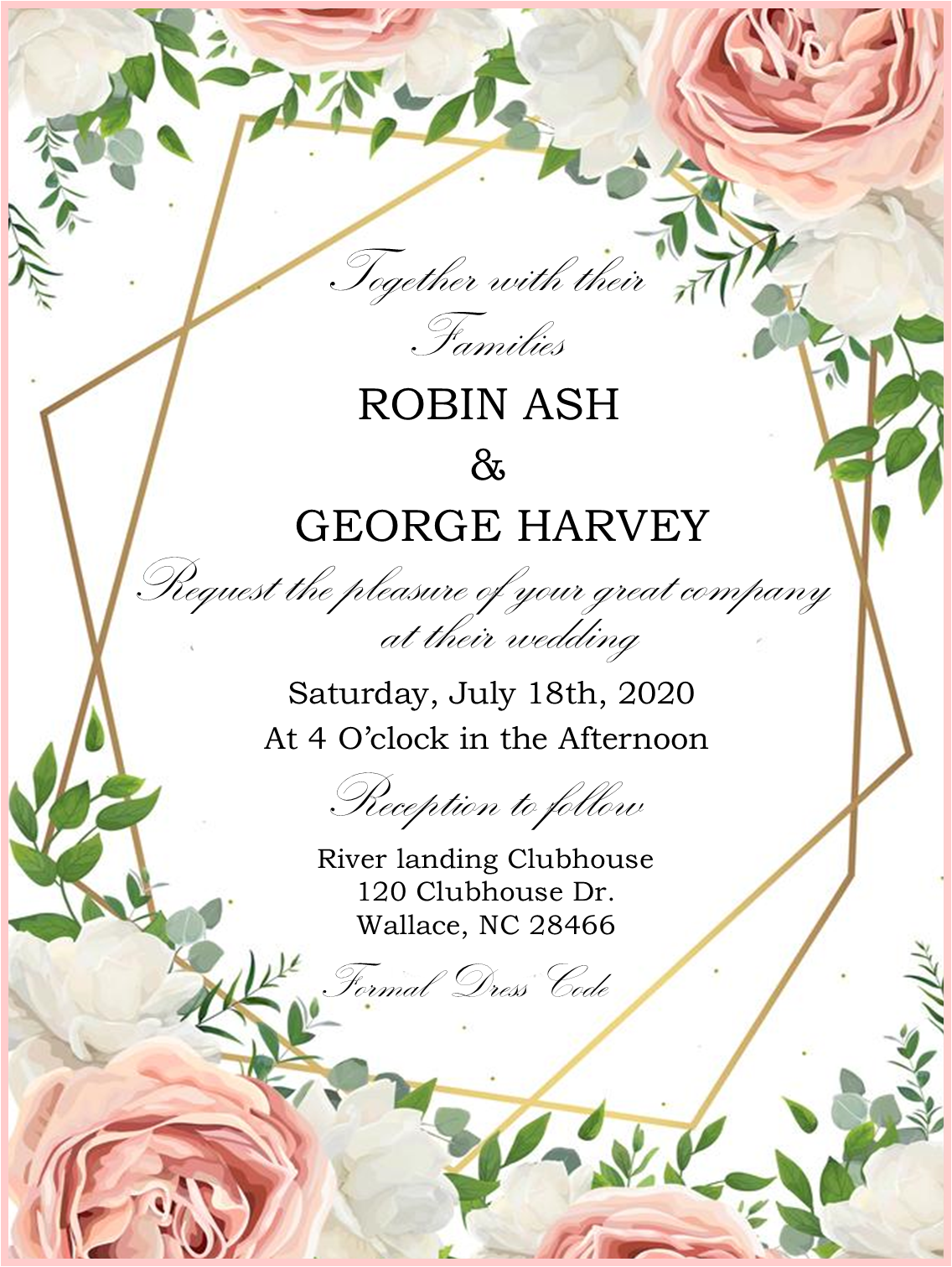 Robin Ash and George Harvey's Wedding Website