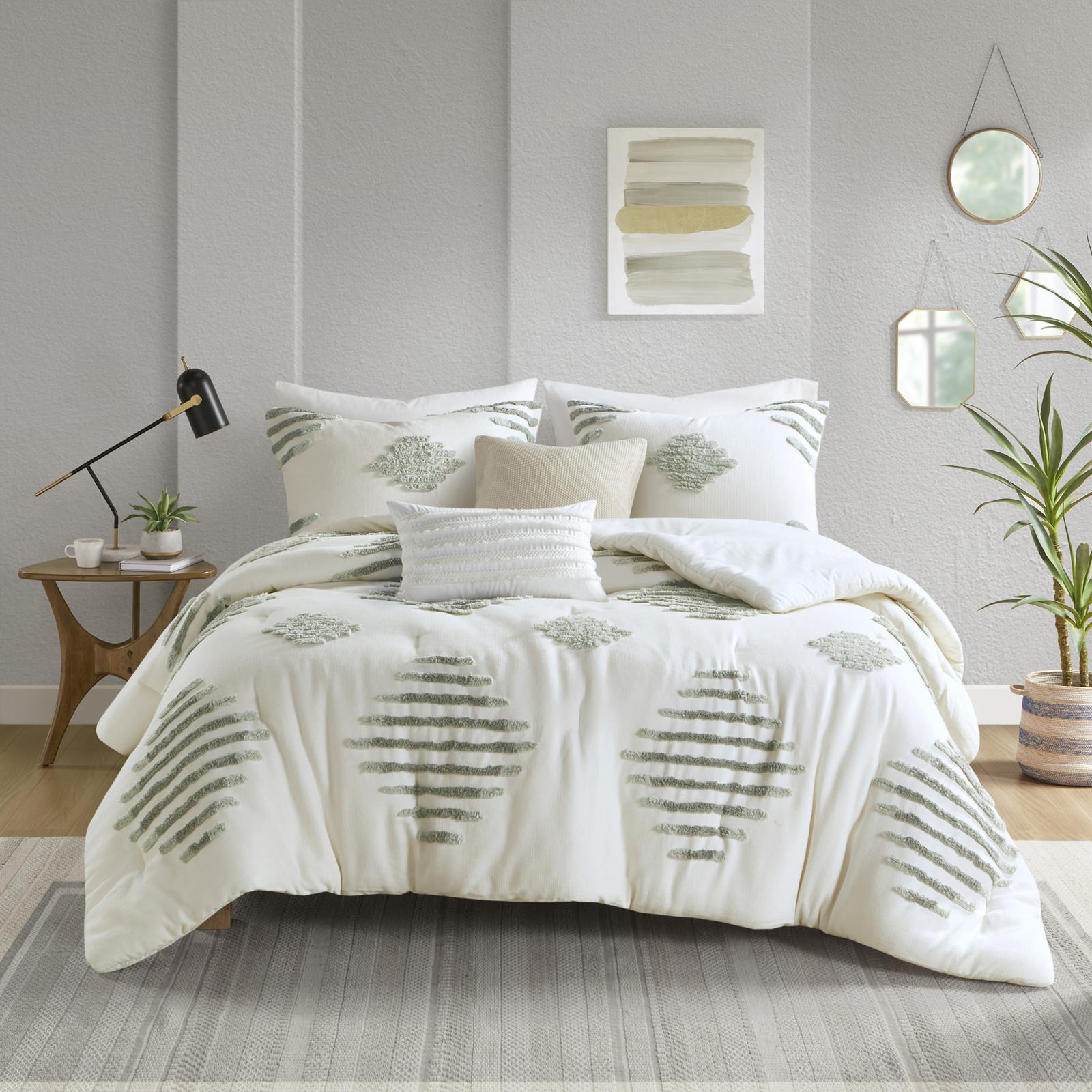 INK+IVY, Tahli 3-Piece Cotton Blend Chenille Comforter Set | Zola