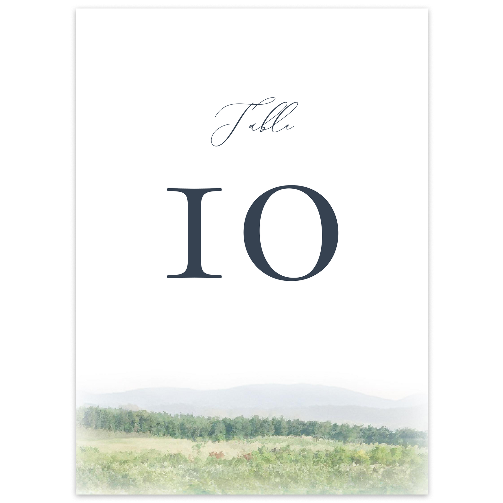 Barn & Country Wedding Table Numbers