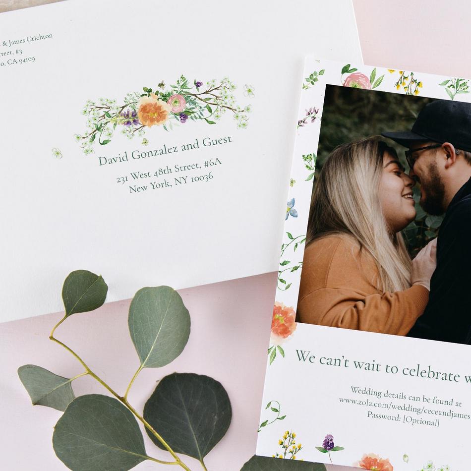 Rosalind Portrait | White | Zola Wedding Invitations