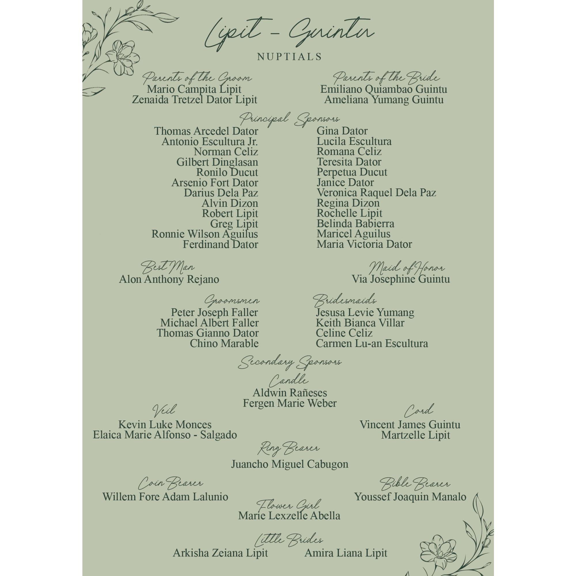 Veronica Jane Guintu and Mark Lezter Lipit's Wedding Website