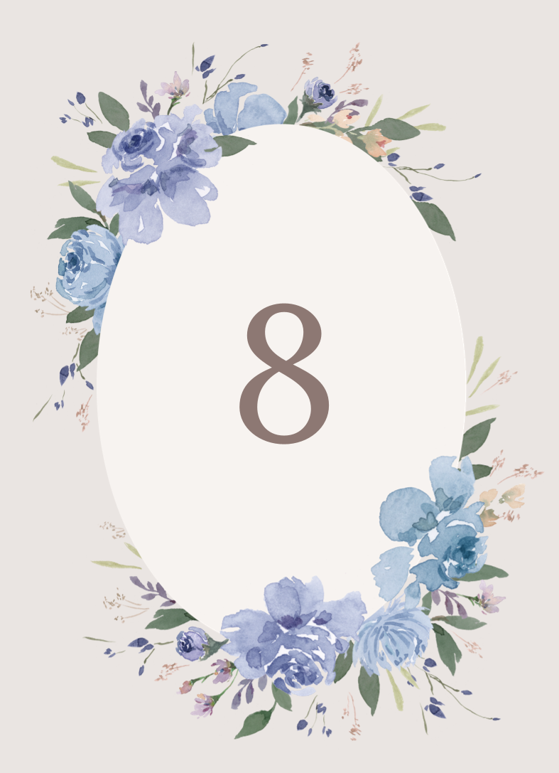 Reagan | Light Greige | Zola Wedding Table Number