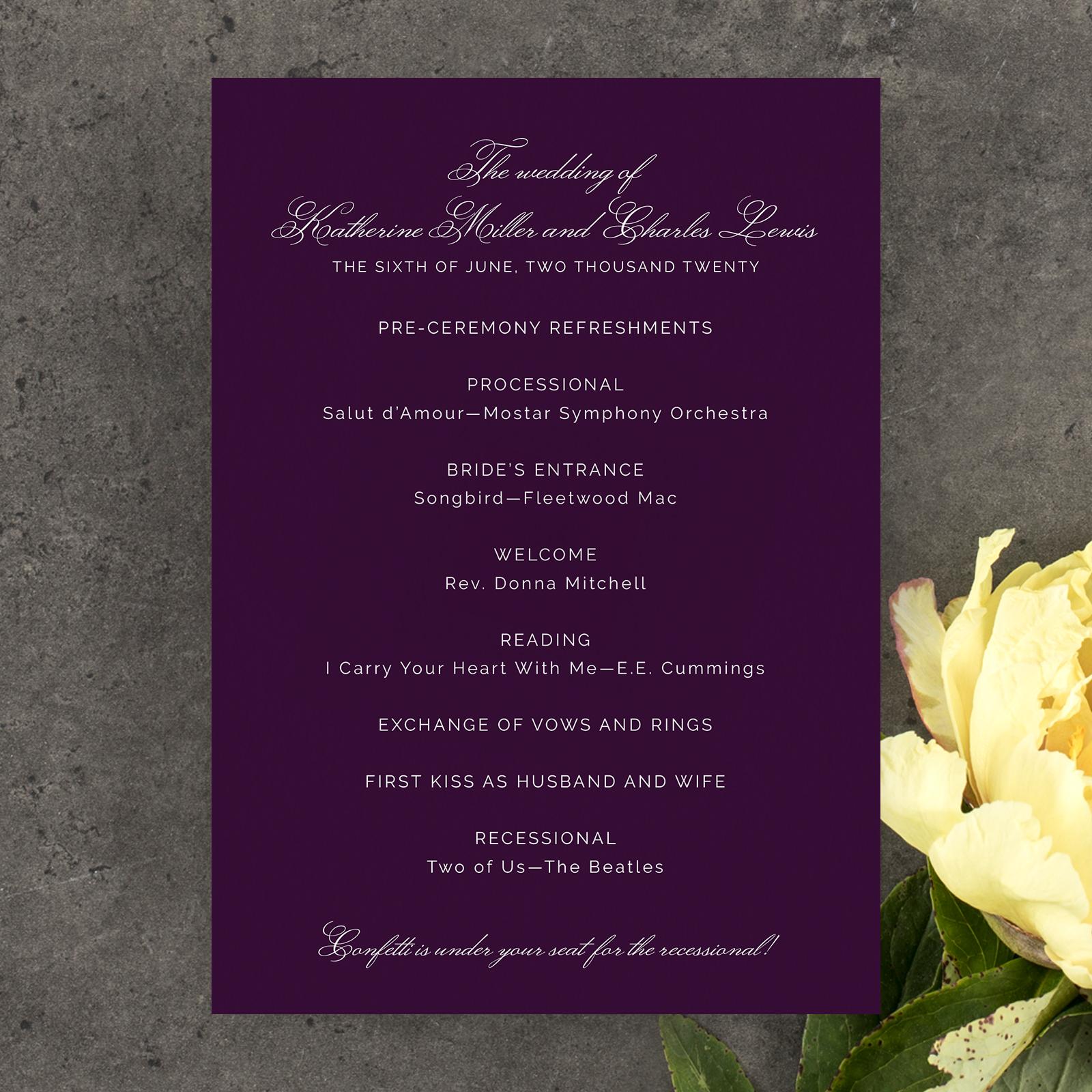 Zola Wedding Programs - Arthur