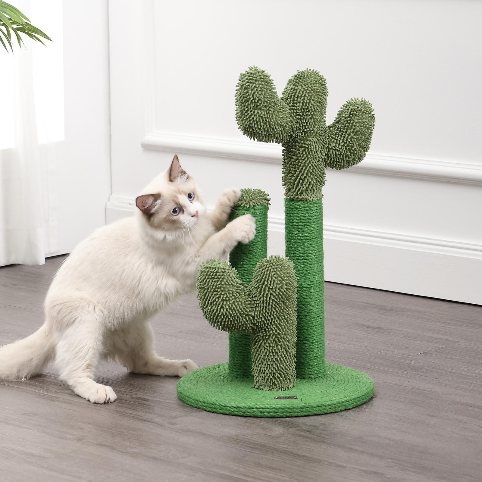 The Licker Store, Marfa Modern Jute Triple-Cactus Cat Scratching Post ...
