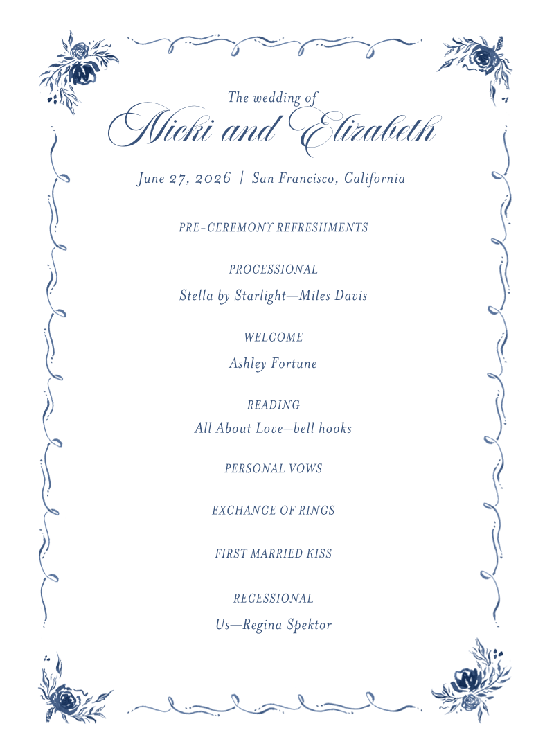 Zola Wedding Programs - Pontus