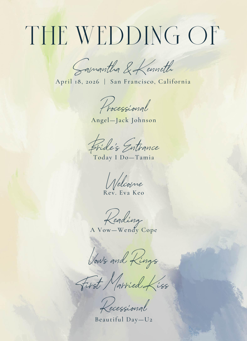 Zola Wedding Programs - Oslo