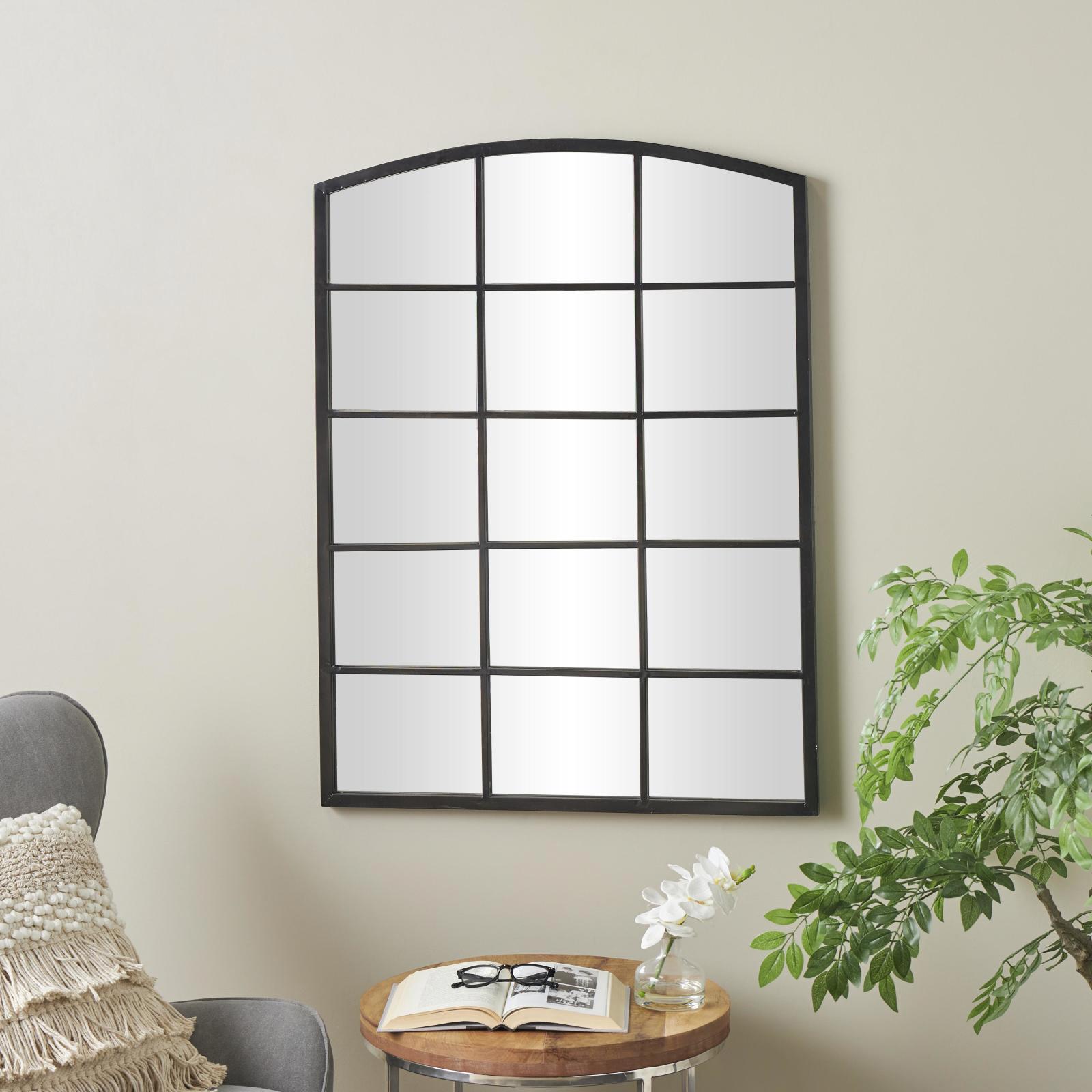 Tisbury Lane, Metal Arched Window Pane Room Wall Mirror | Zola